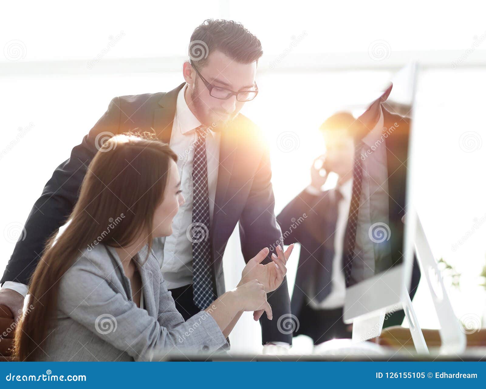 Manager Talking with an Employee Stock Image - Image of counselor ...