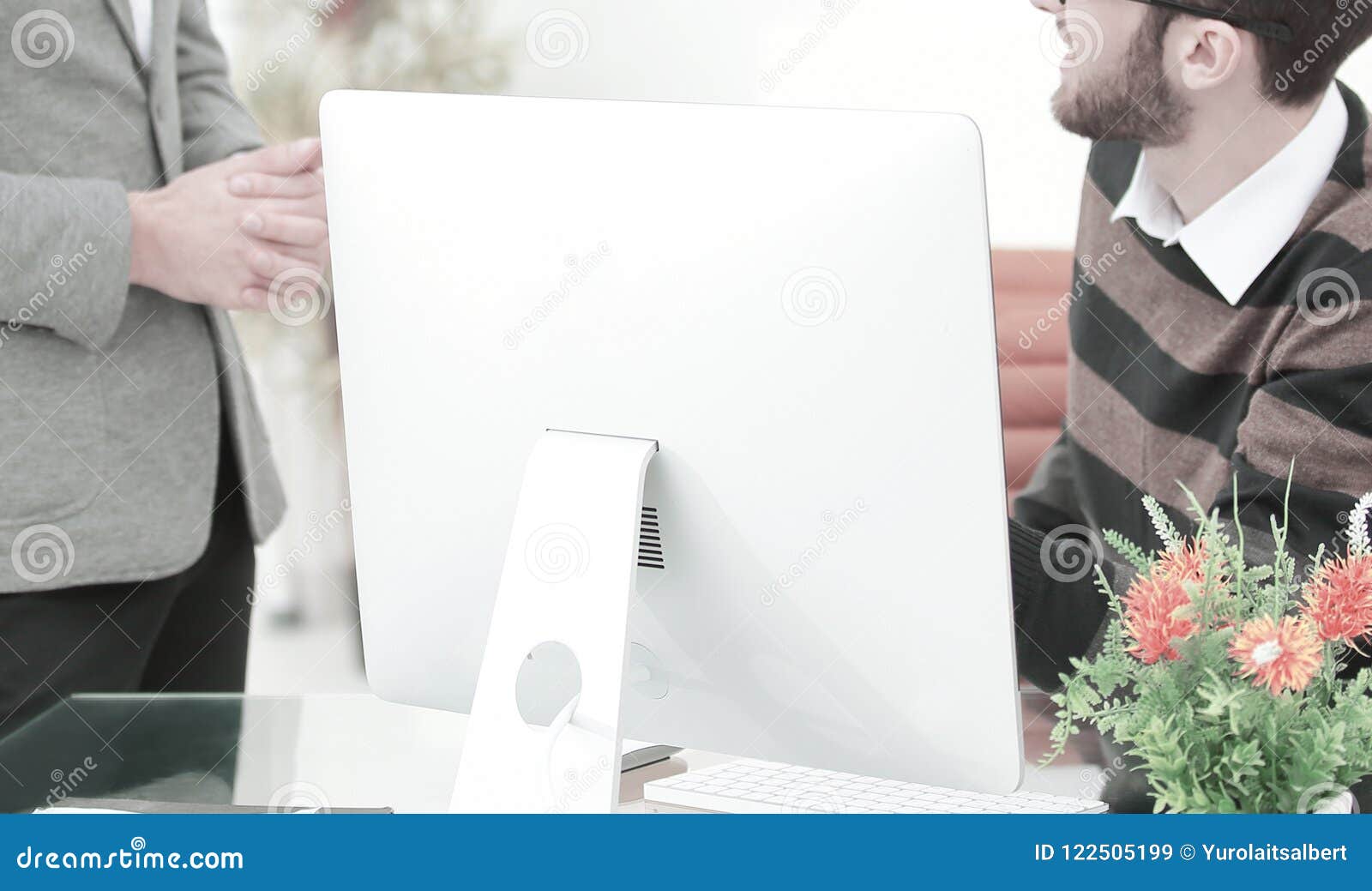 Manager Talking with an Employee in the Office. Stock Image - Image of ...