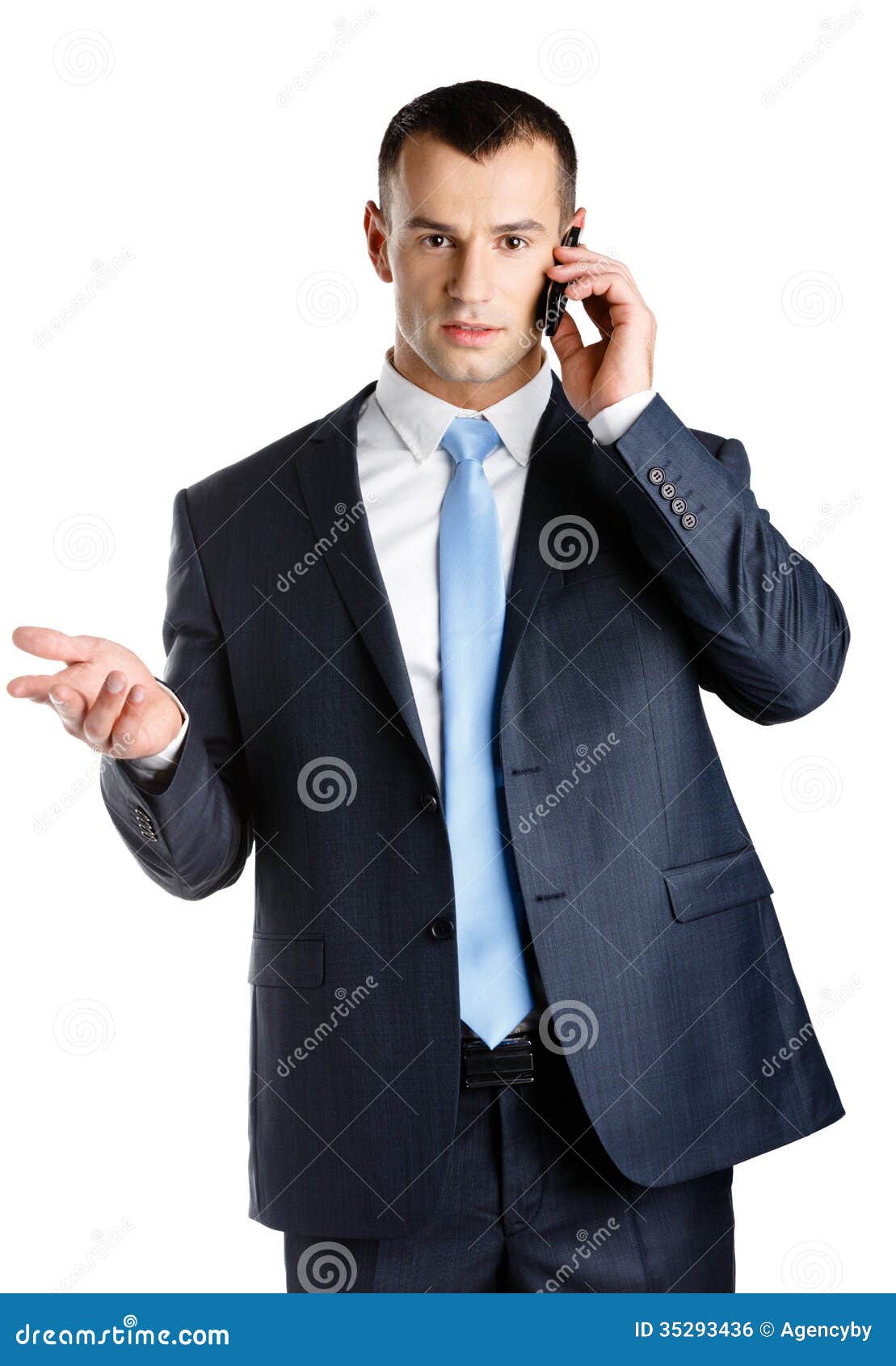 Manager talking on phone stock photo. Image of attractive - 35293436