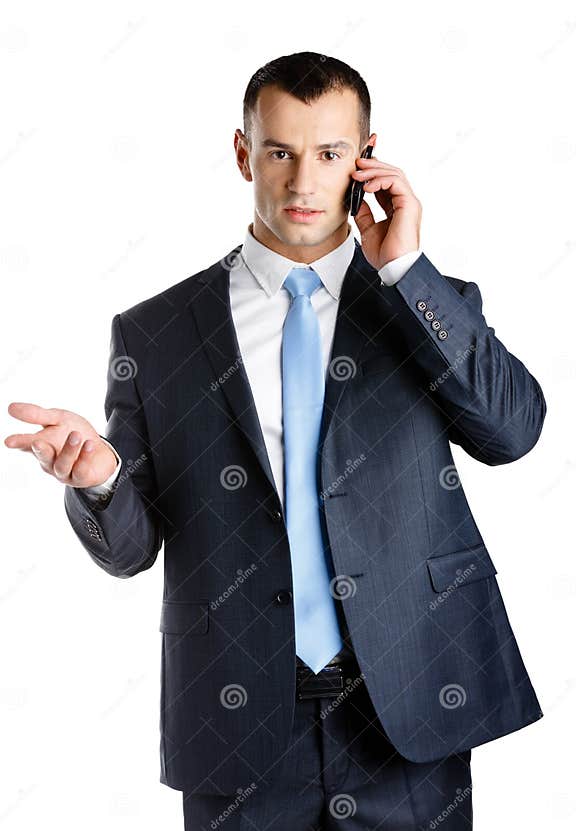 Manager talking on phone stock photo. Image of attractive - 35293436