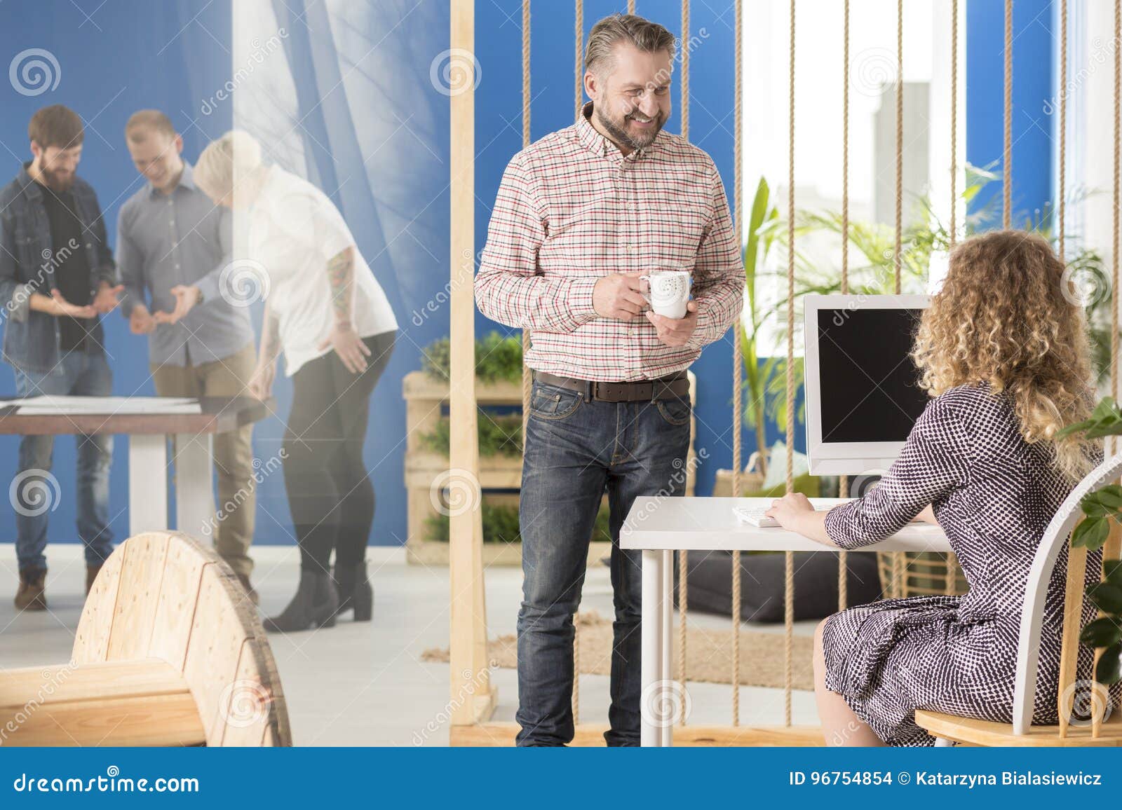 Manager Talking To His Employee Stock Photo - Image of management ...