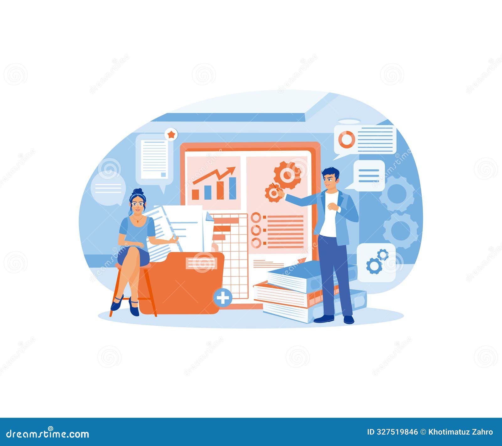 The Manager is Talking To a Personal Assistant. Request Help with Work ...