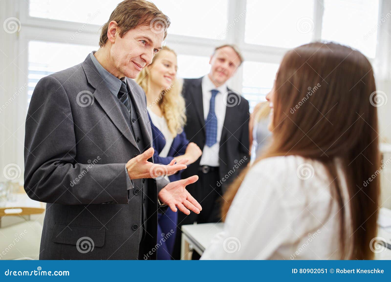 Manager and Team Negotiating Stock Image - Image of lawyer, consulting ...