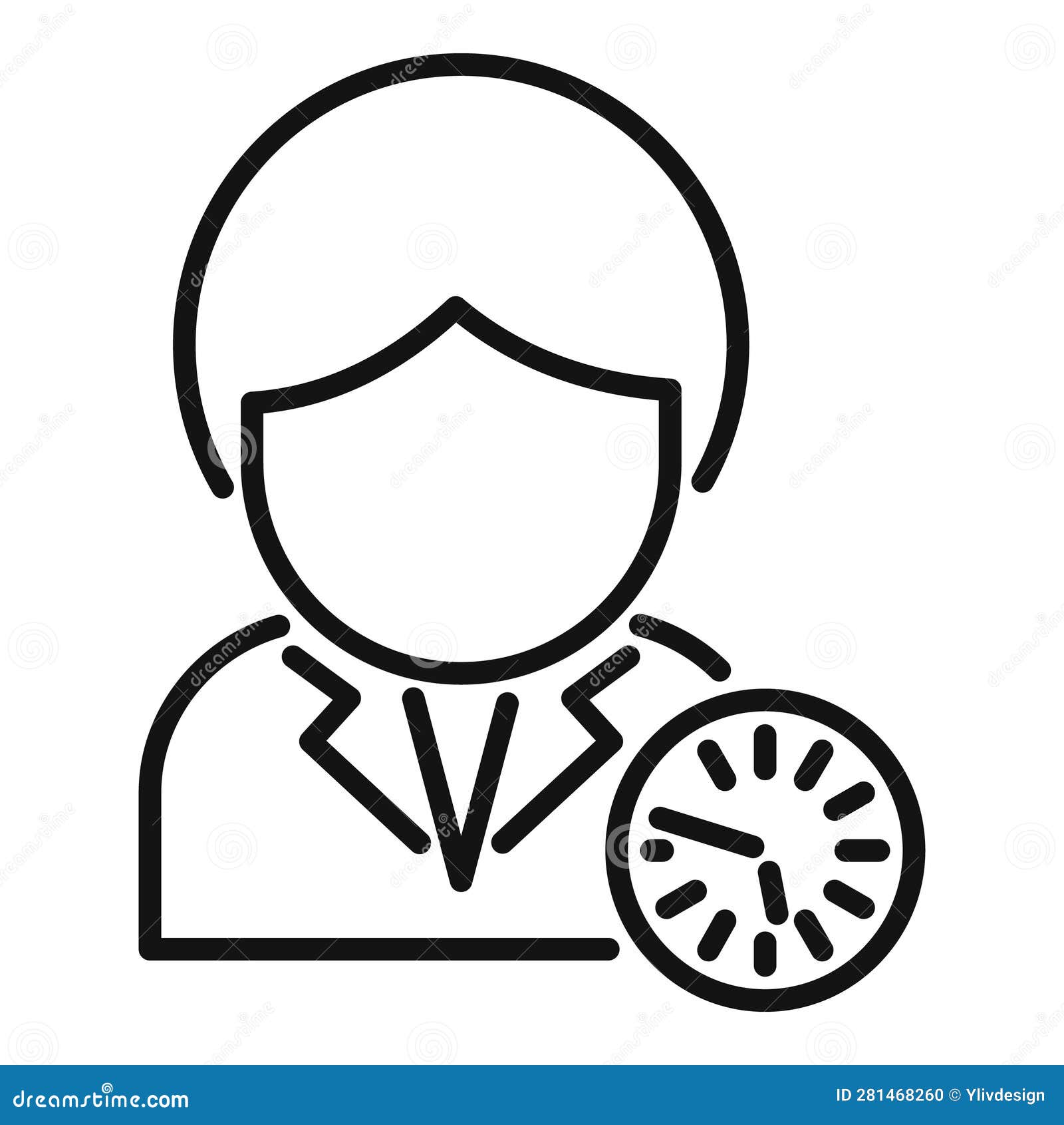 Manager Time Work Icon Outline Vector. Project Control Stock Vector ...