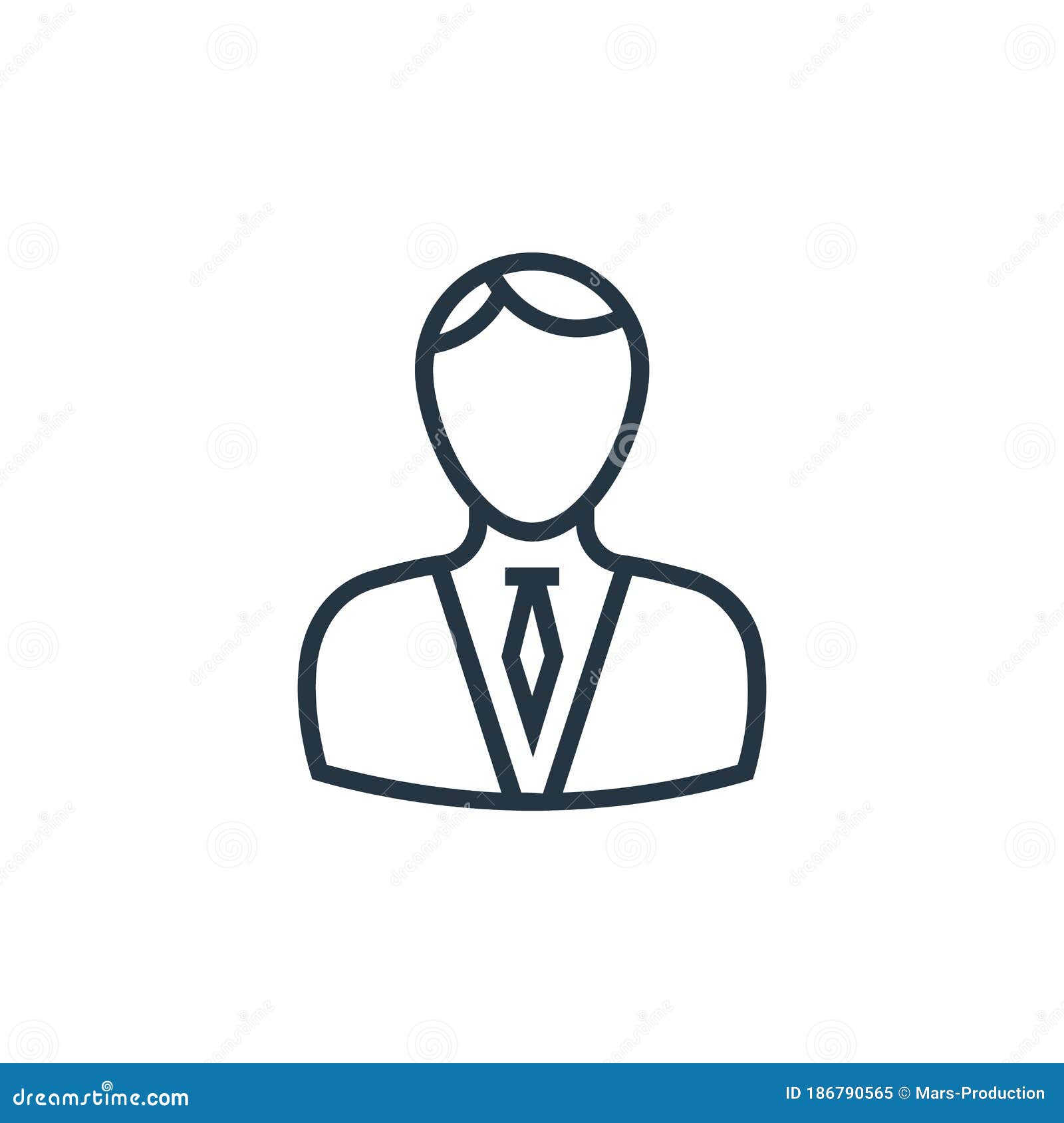 Manager Vector Icon. Manager Editable Stroke. Manager Linear Symbol for ...