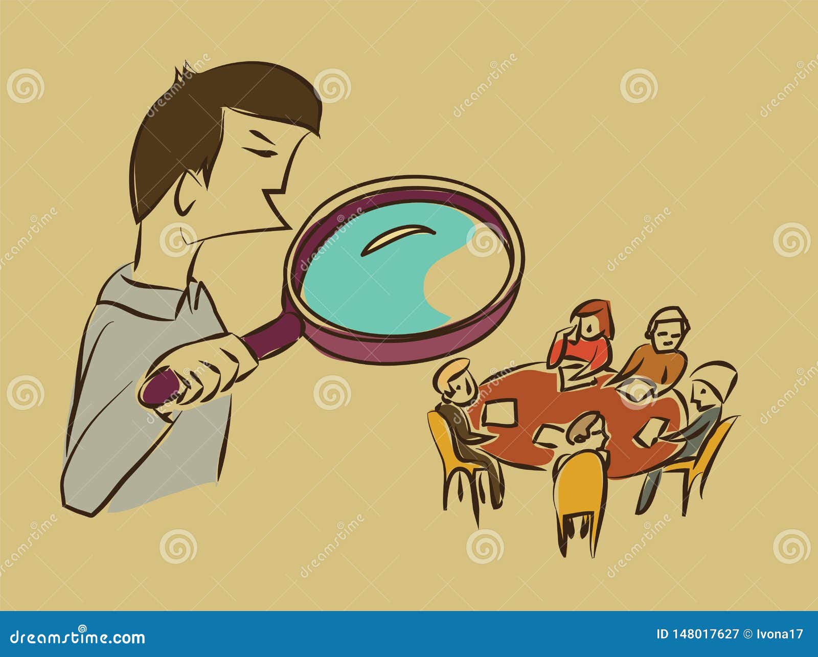 Manager Vector Illustration Control Sketch Colorful Doodle Stock Vector ...