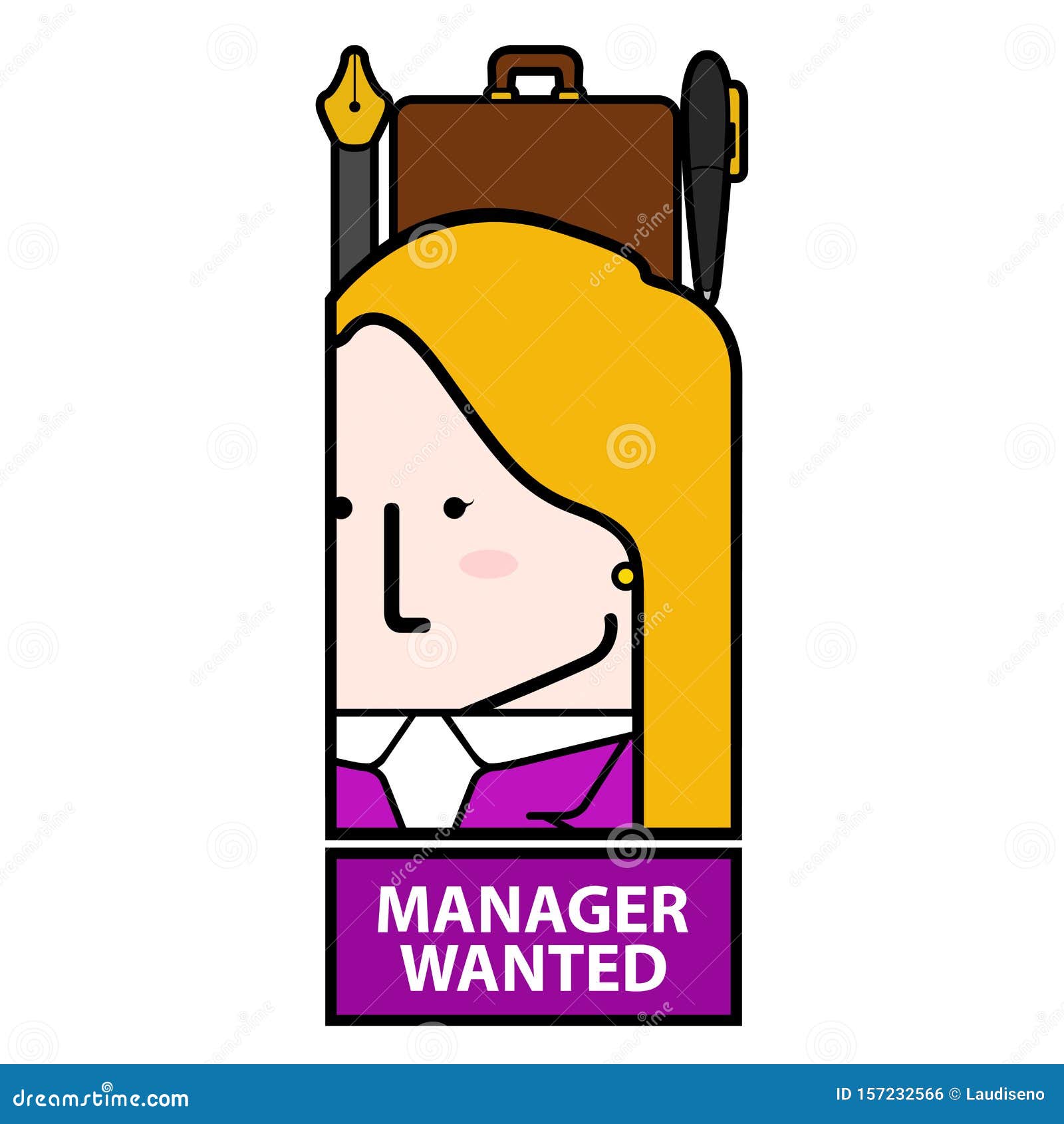 Manager Wanted Avatar Image Stock Vector - Illustration of manager ...