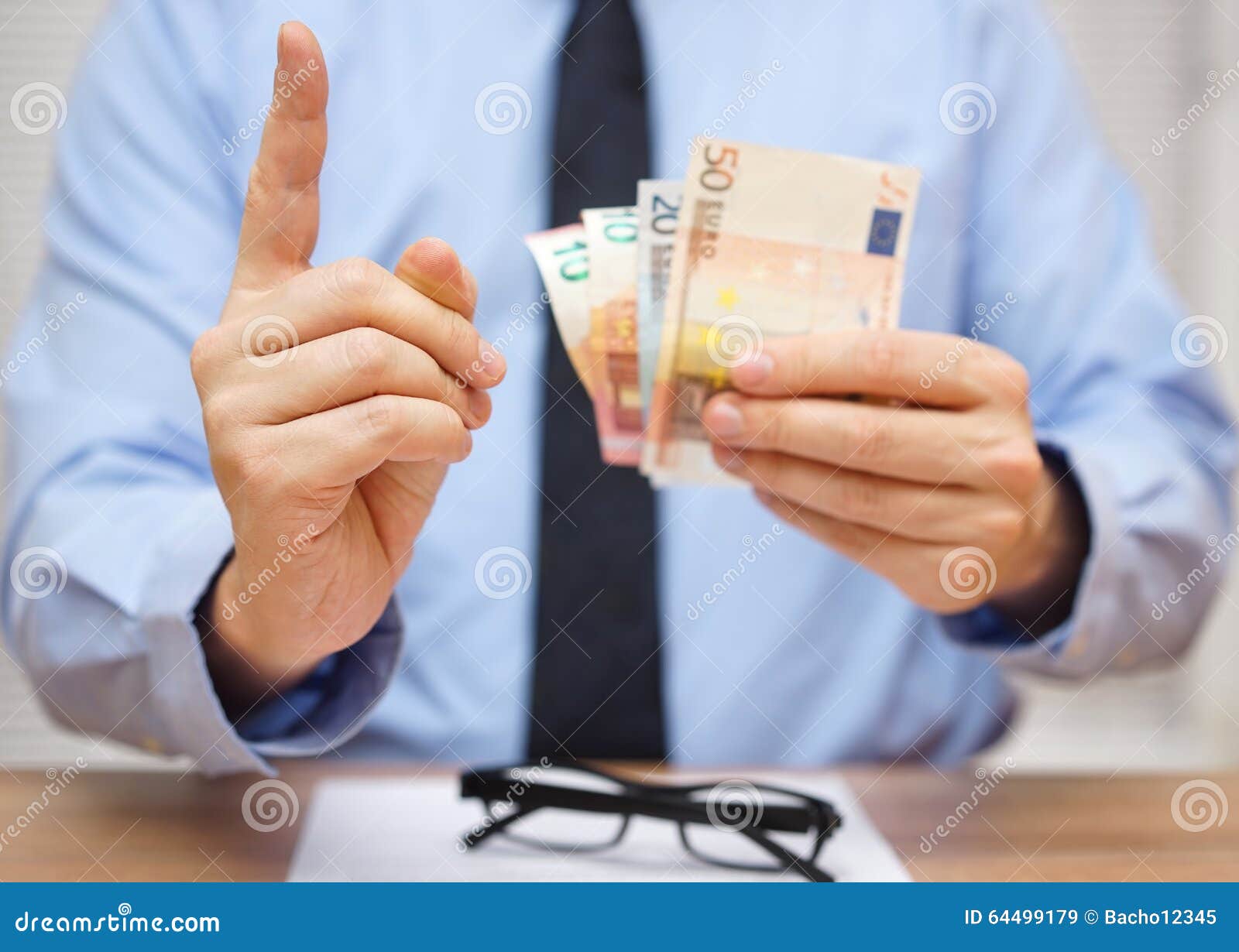 Manager Warns the Employee while he Gives Him Money Stock Image - Image ...
