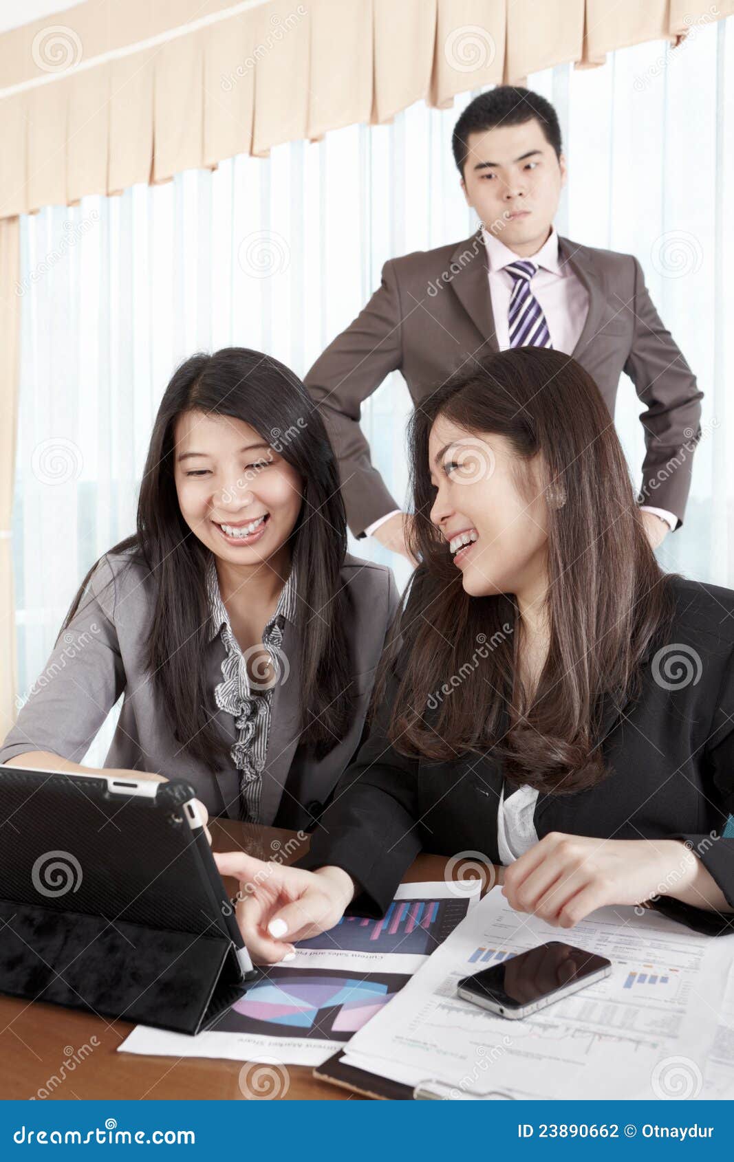 Manager Watching His Subordinate with Anger Stock Photo - Image of ...