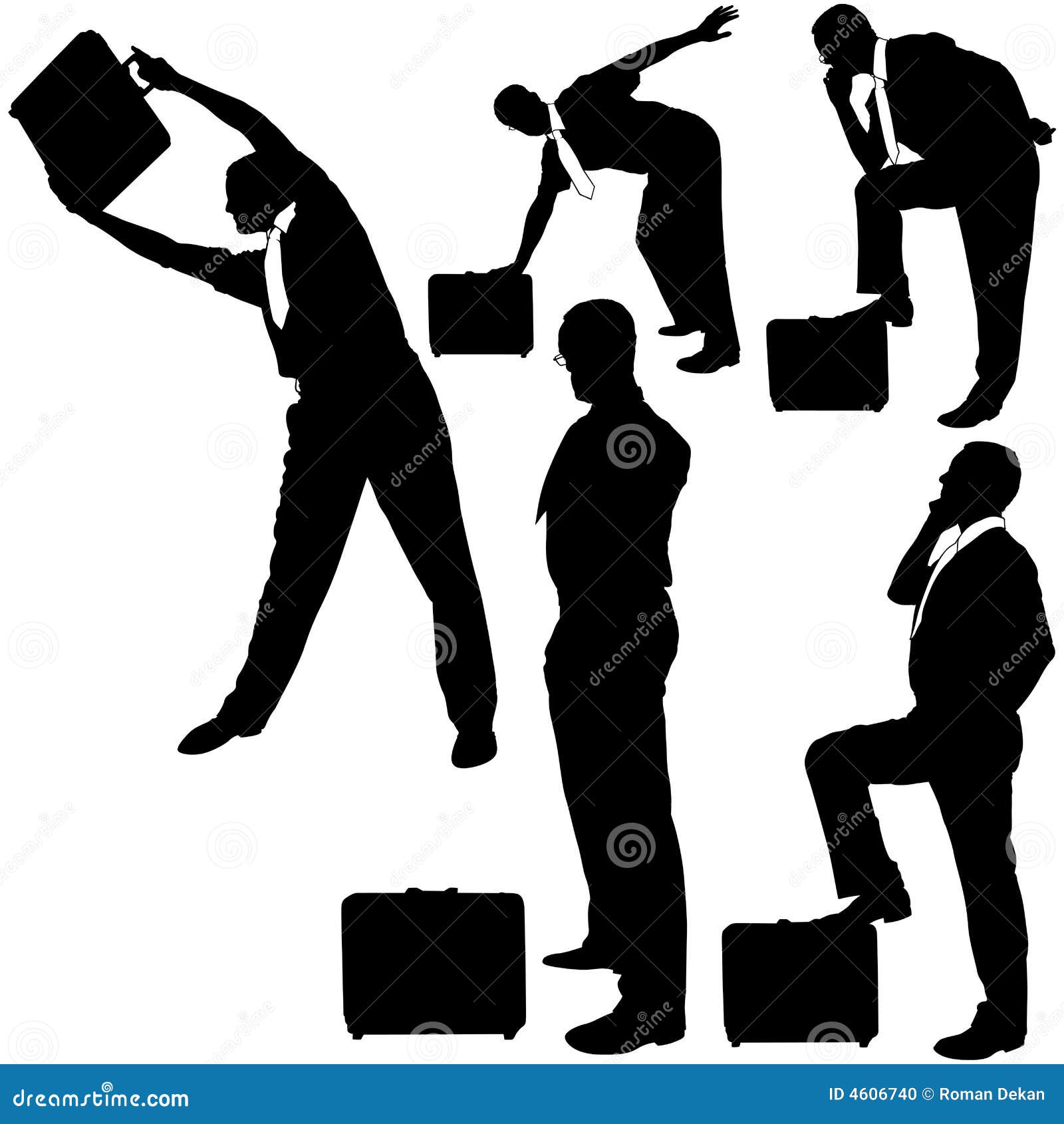 Manager on the Way - Silhouettes Stock Vector - Illustration of people ...