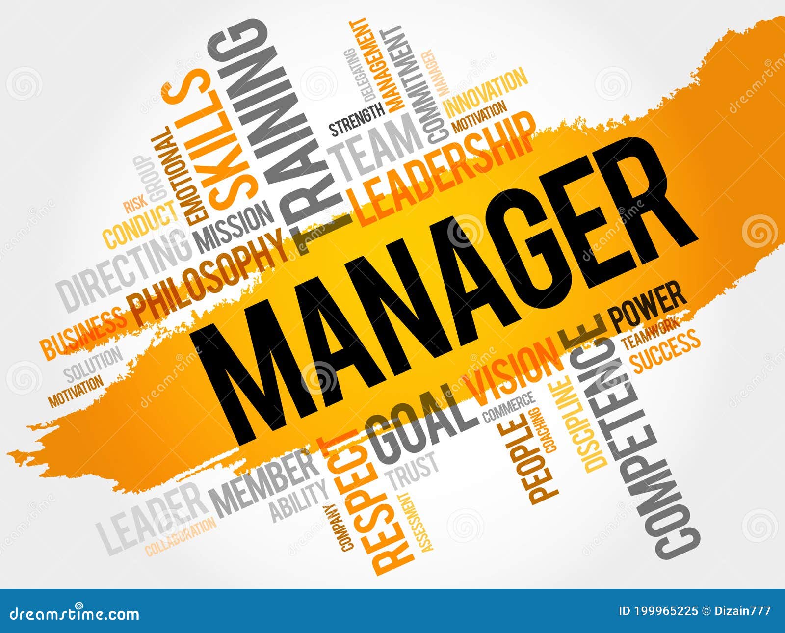 MANAGER word cloud stock illustration. Illustration of collage - 199965225