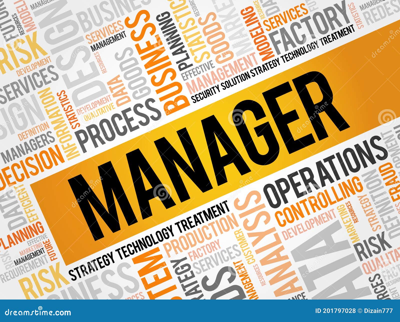 Manager word cloud stock illustration. Illustration of employer - 201797028