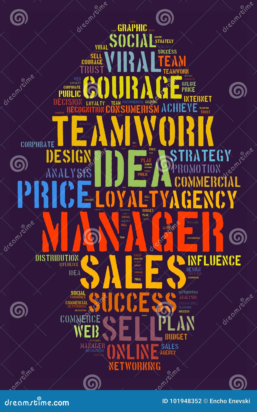 Manager word cloud concept stock illustration. Illustration of concept ...