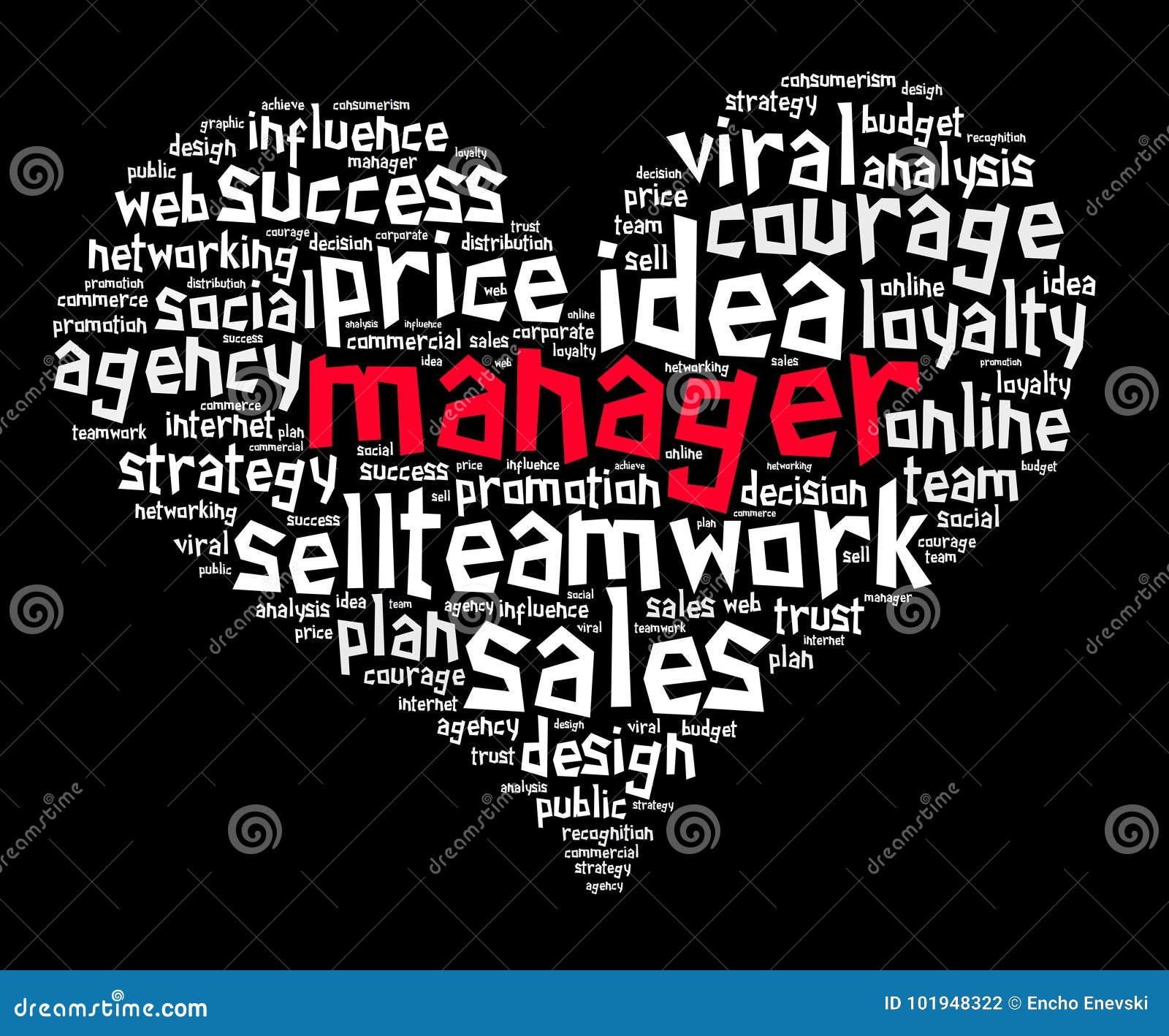 Manager word cloud concept stock illustration. Illustration of company ...
