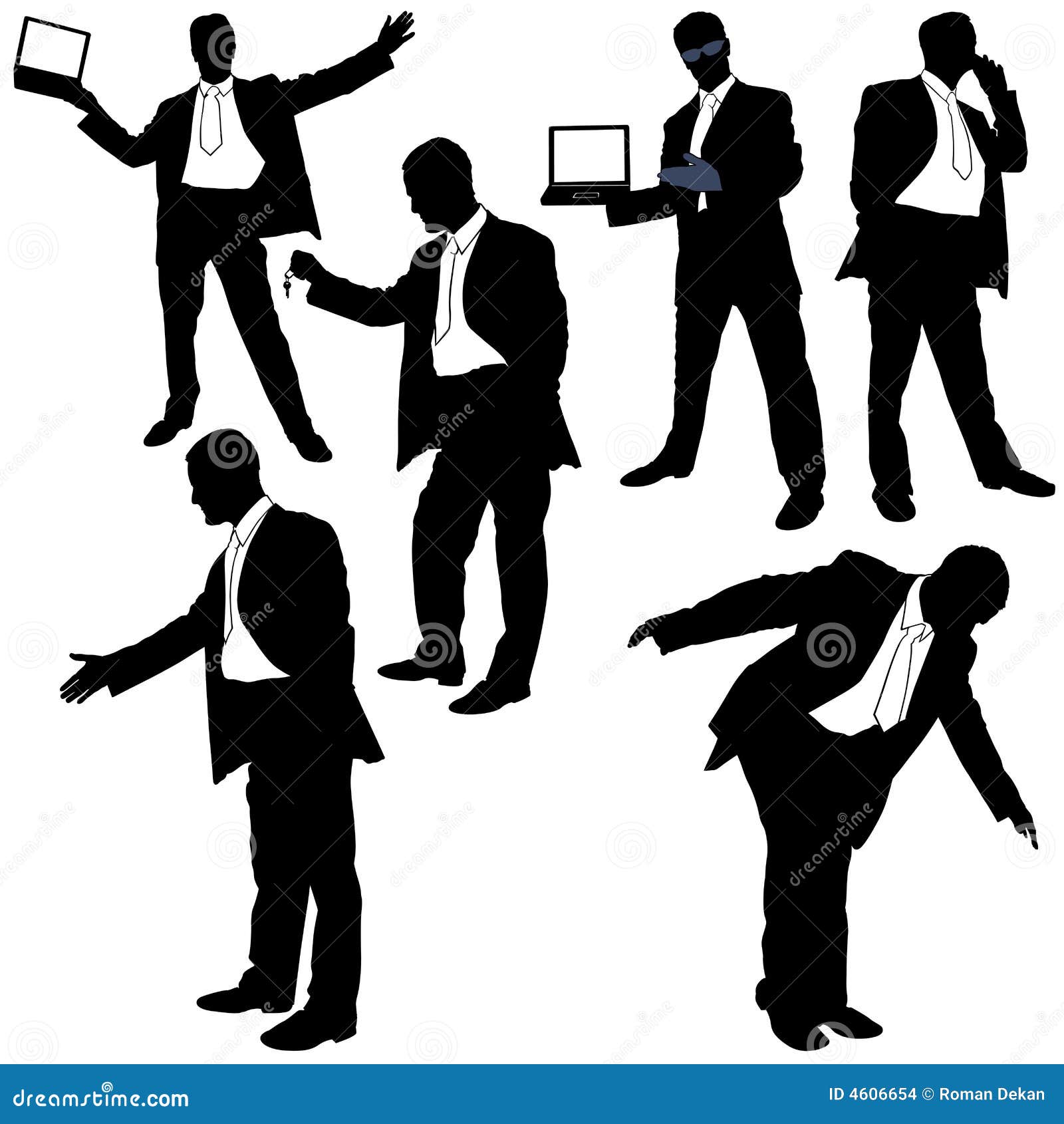 Manager in Work - Silhouettes Stock Vector - Illustration of clipart ...
