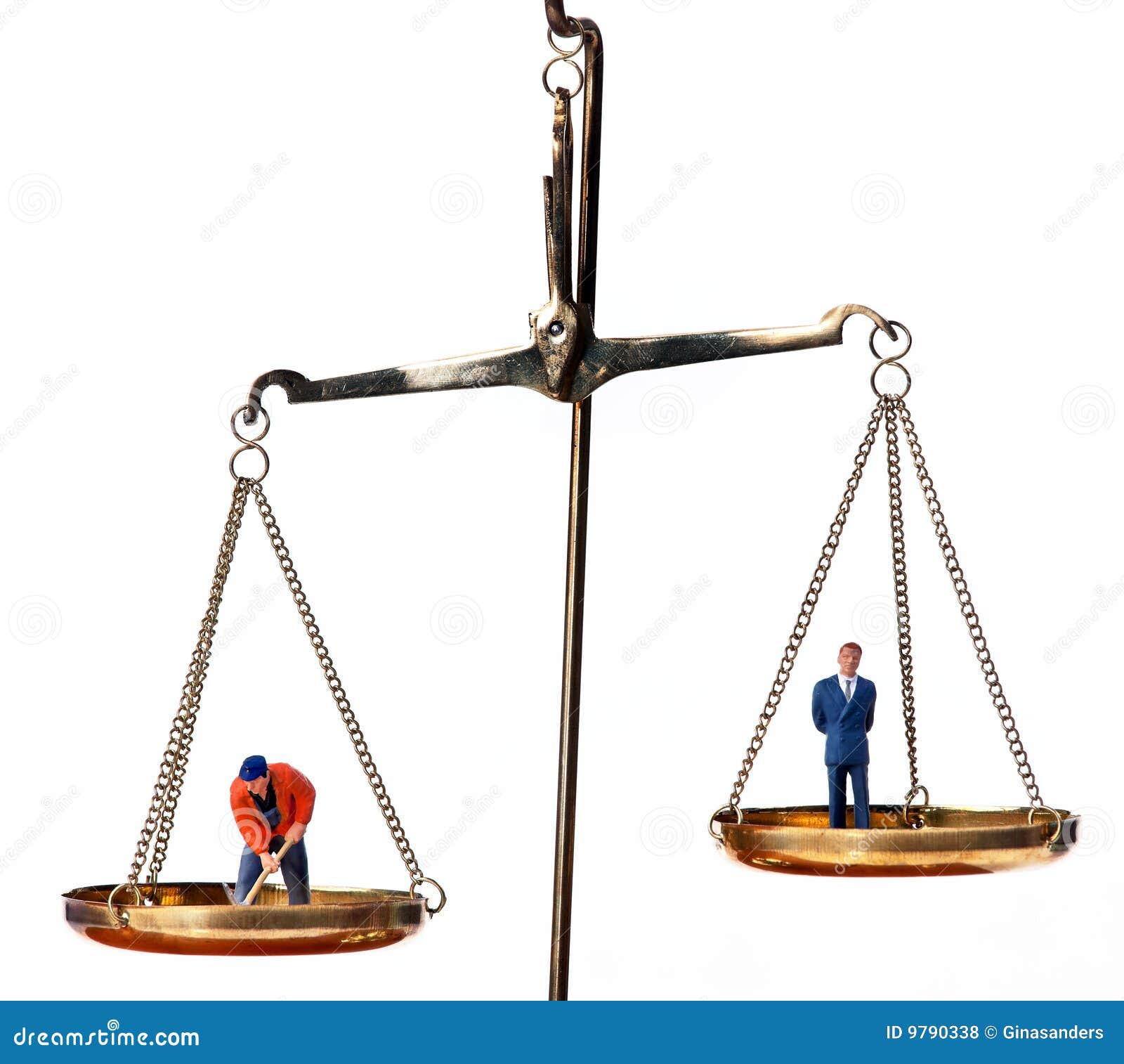 Manager and Worker on Equal Scale.Symbol Stock Photo - Image of ...