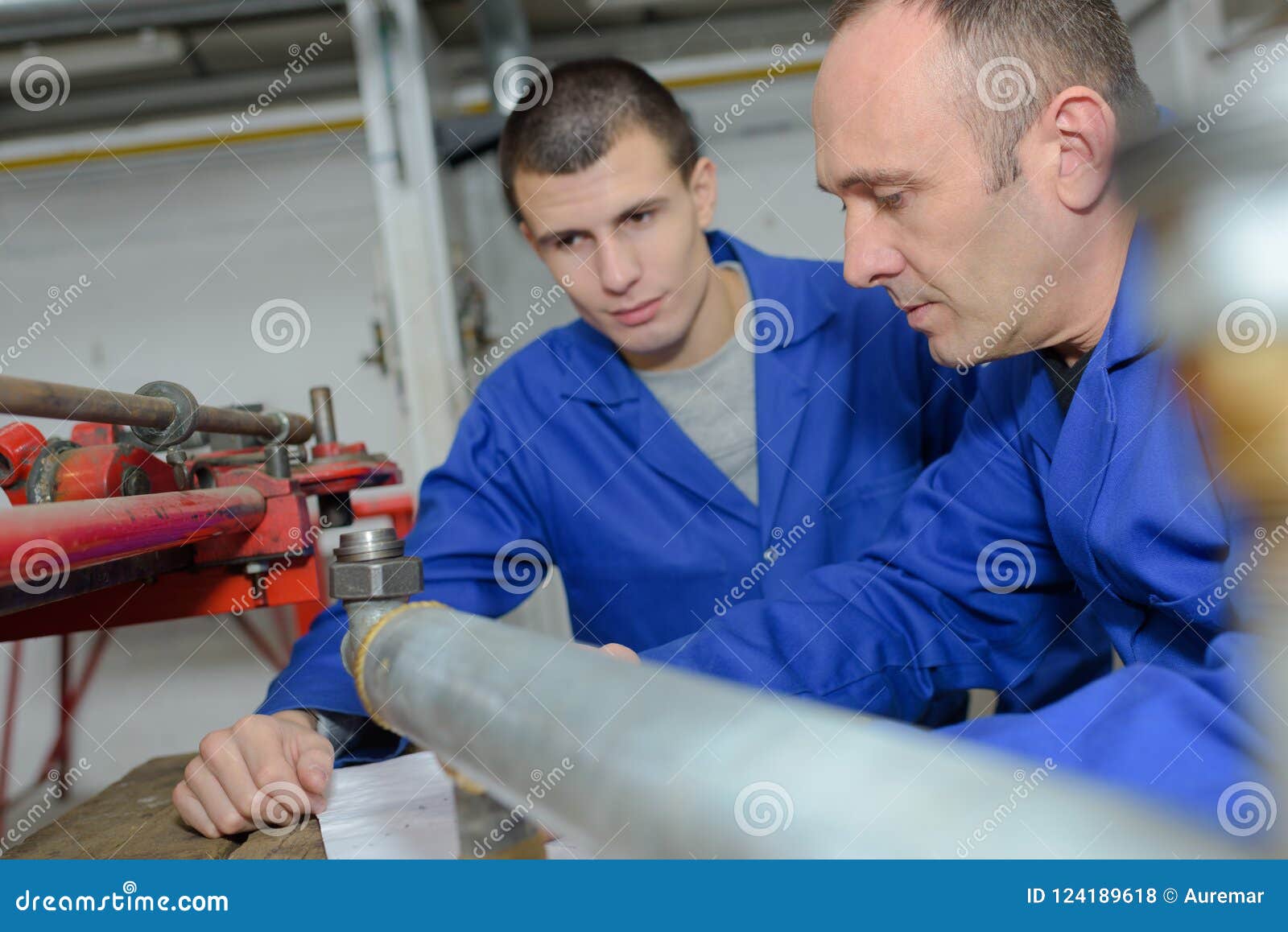 Manager and Worker in Factory Storeroom Stock Photo - Image of industry ...