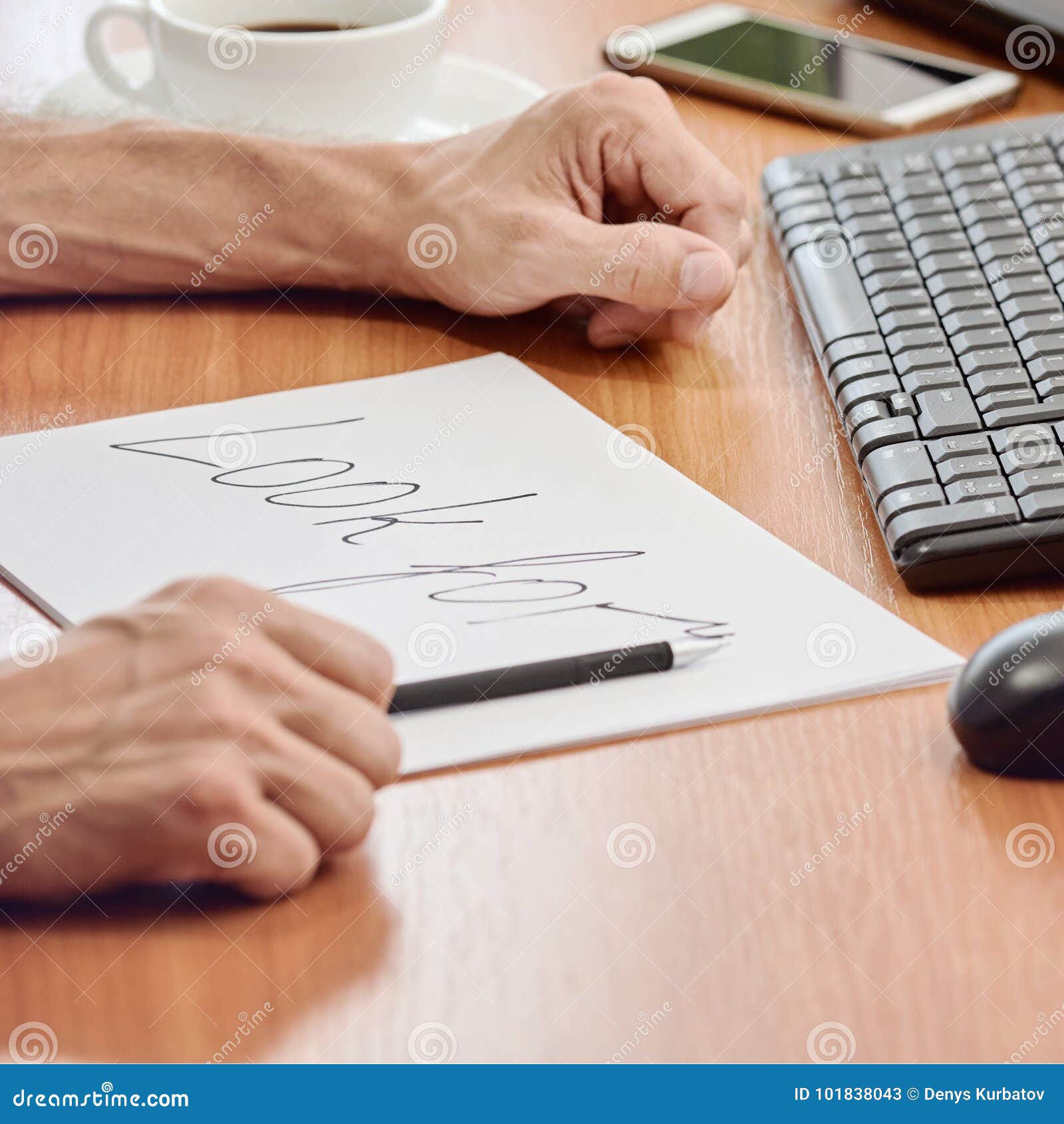 Manager Working with Document Stock Image - Image of employment, office ...