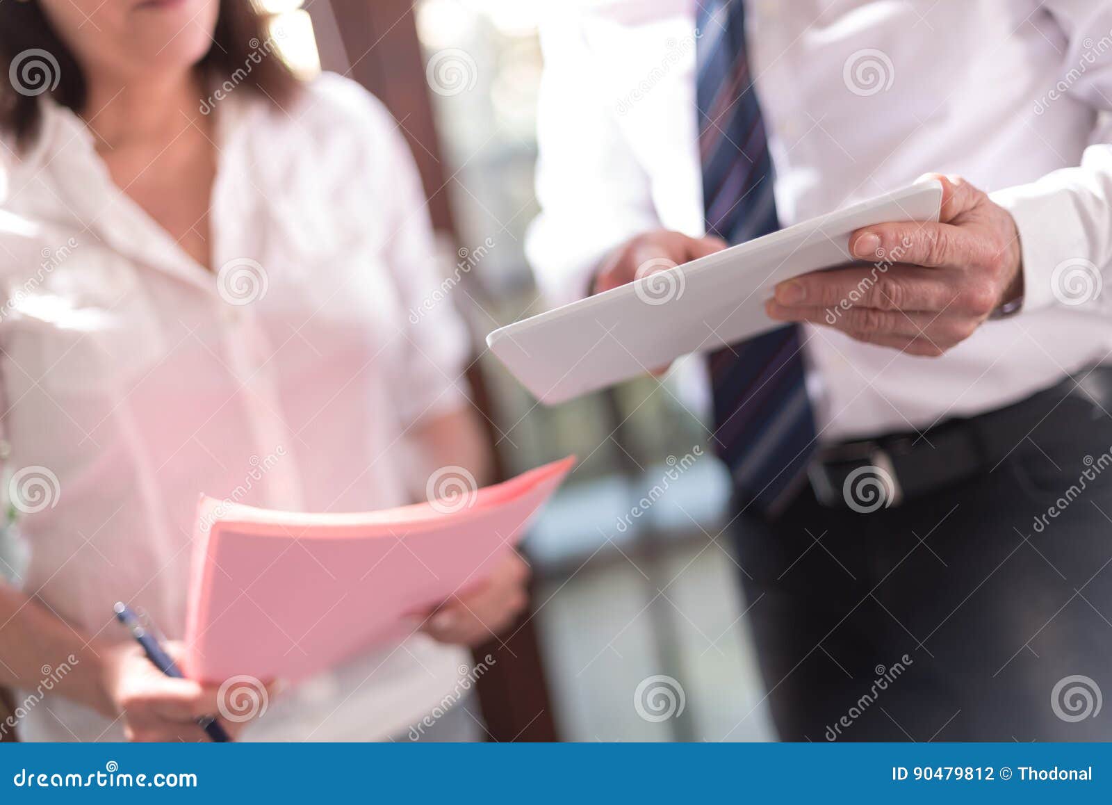 Manager Working with Executive Assistant Stock Photo - Image of ...