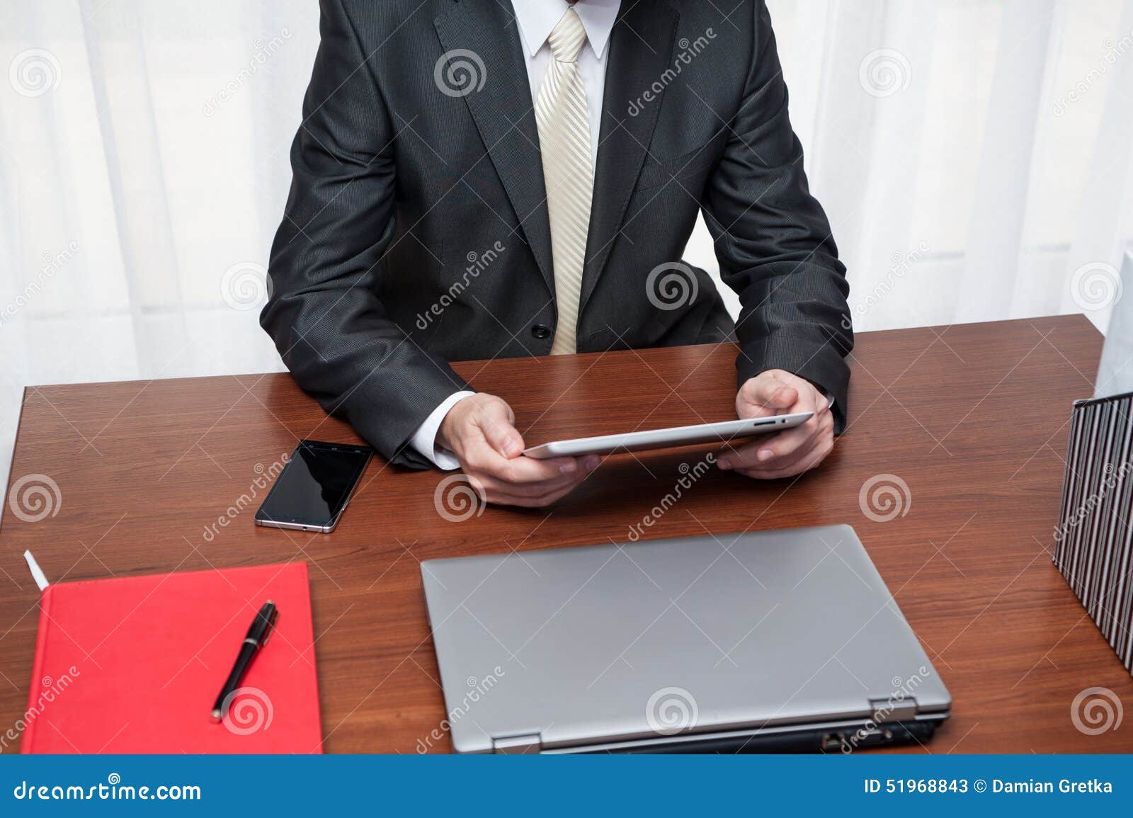 Manager stock image. Image of office, tablet, mobile - 51968843