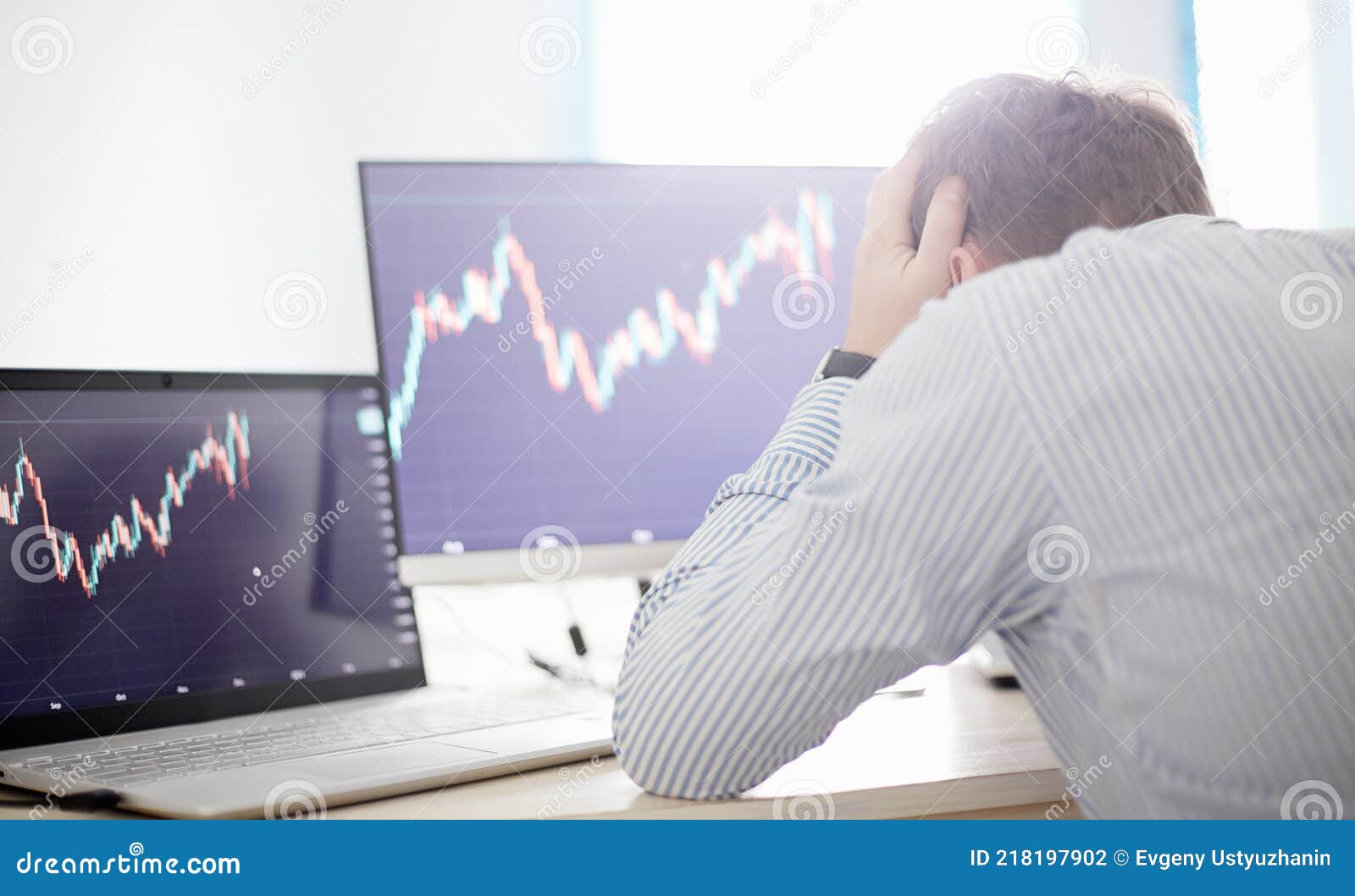 Manager Working in Office, Loser Agent Stock Photo - Image of ...