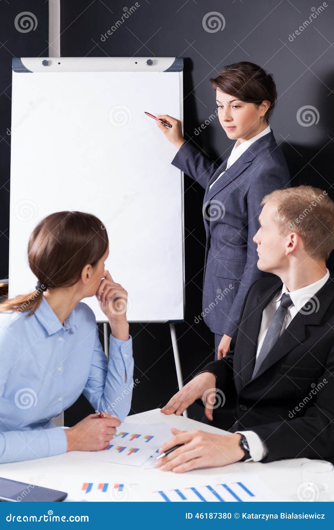 Manager Writing on the Board Stock Photo - Image of business, manager ...