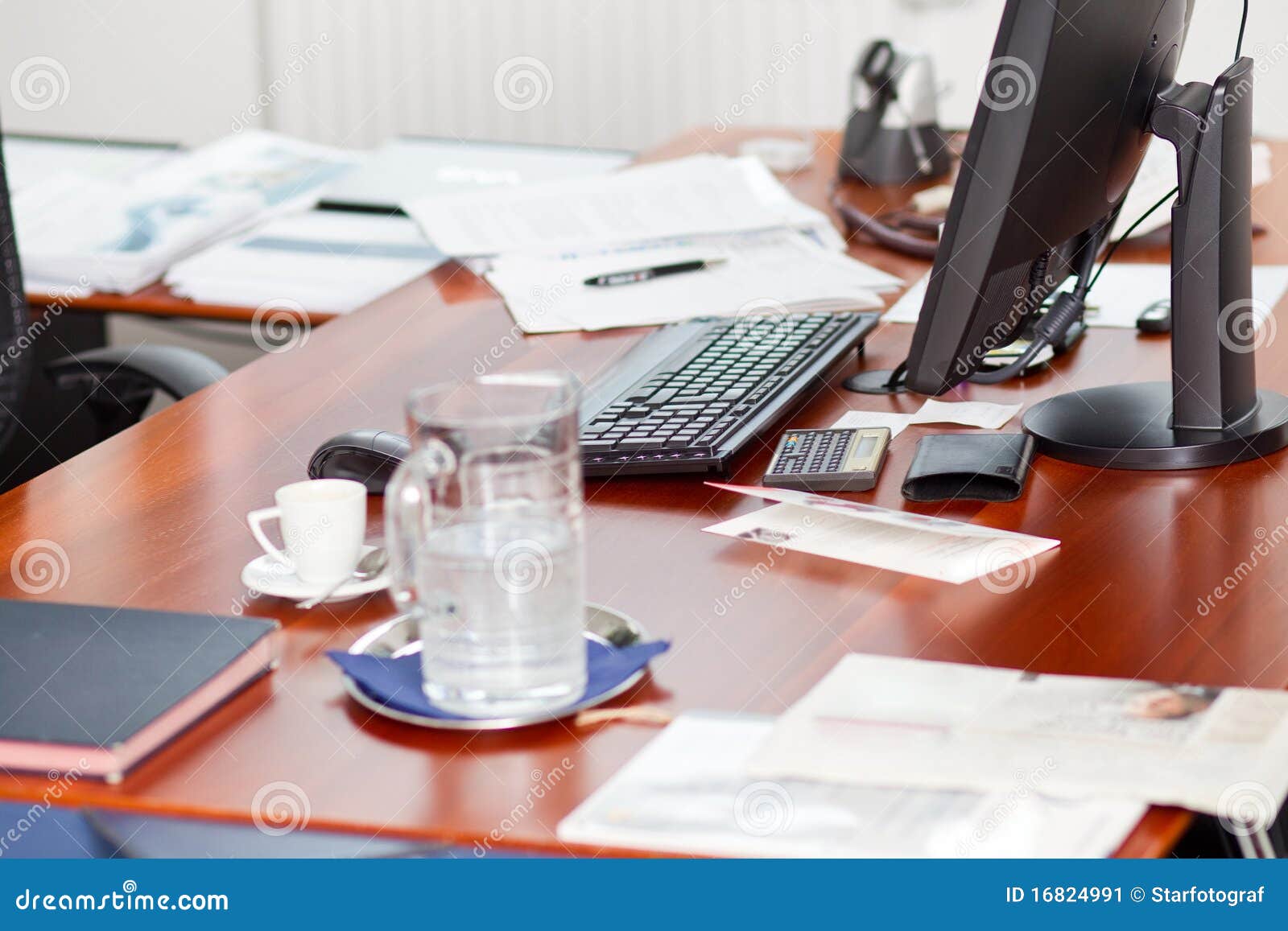 Managers desk stock image. Image of notes, details, business - 16824991