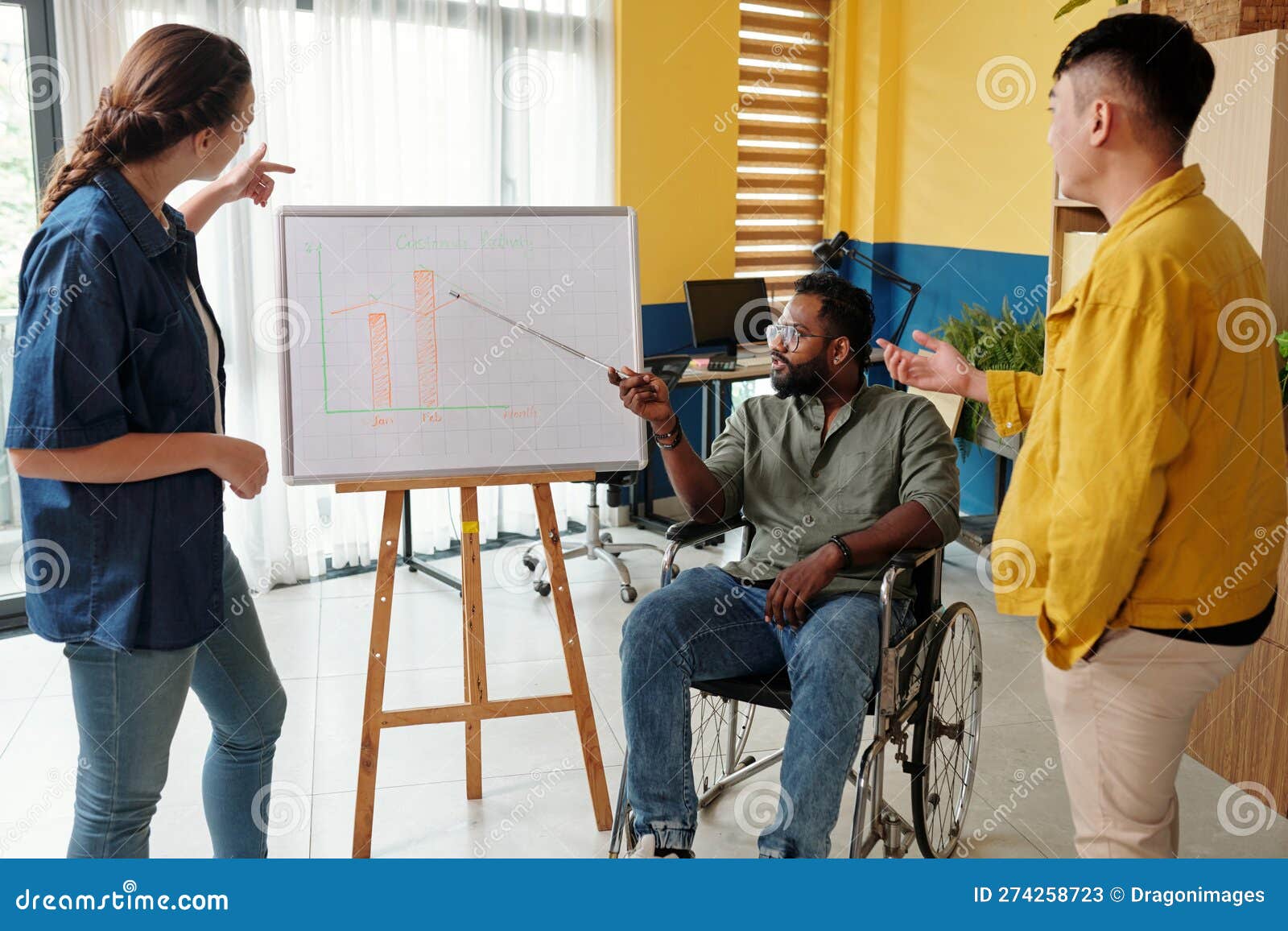 Managers Discussing Company Progress Stock Image - Image of speak ...