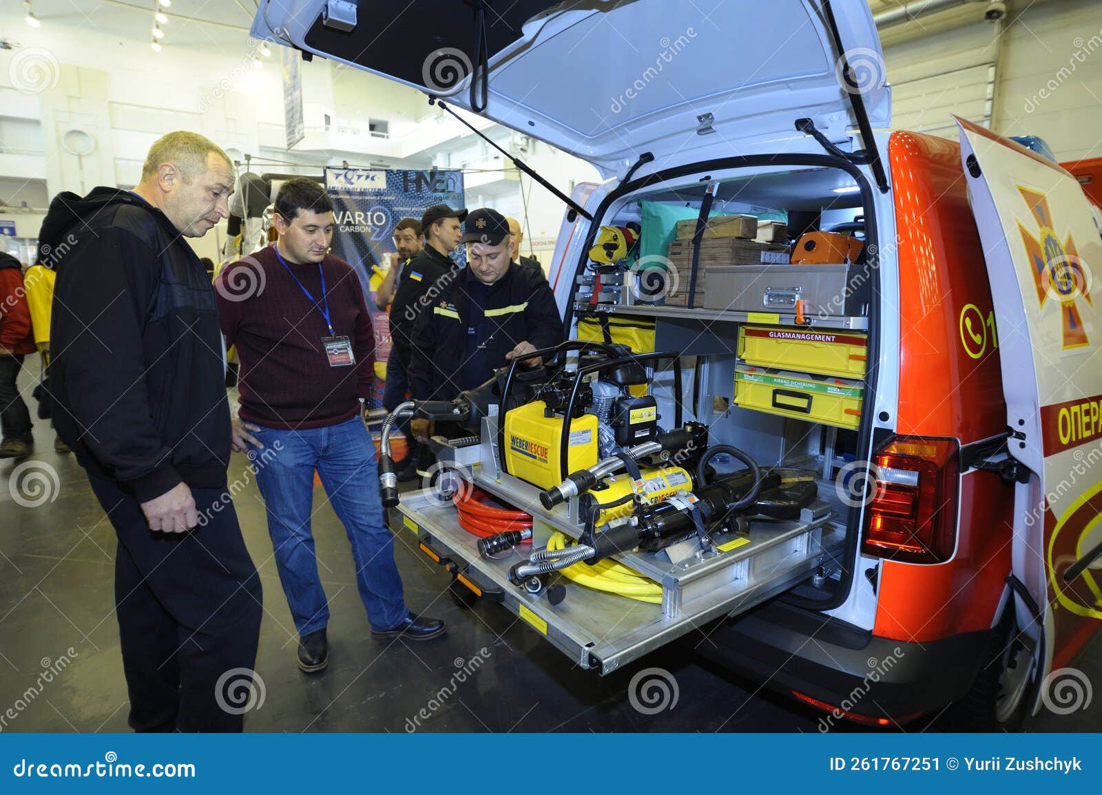 Managers Discussing Equipment for Technical Rescue and Support, Compact ...
