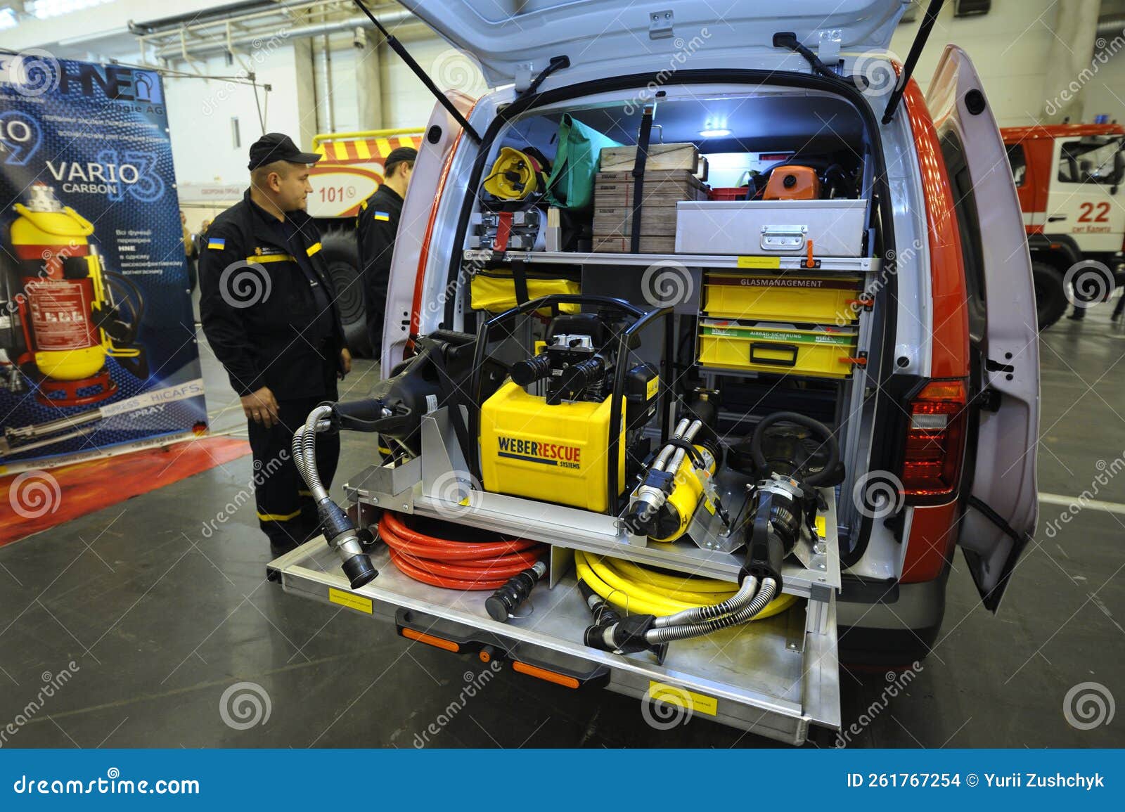 Managers Discussing Equipment for Technical Rescue and Support, Compact ...