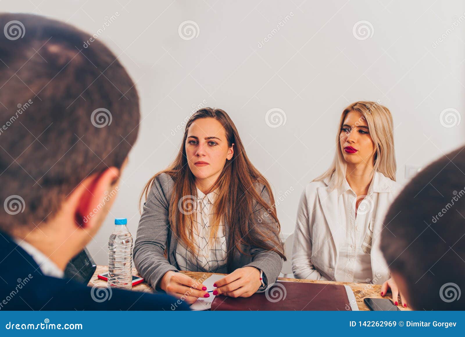 Managers Discussing on the Table Stock Image - Image of discussion ...