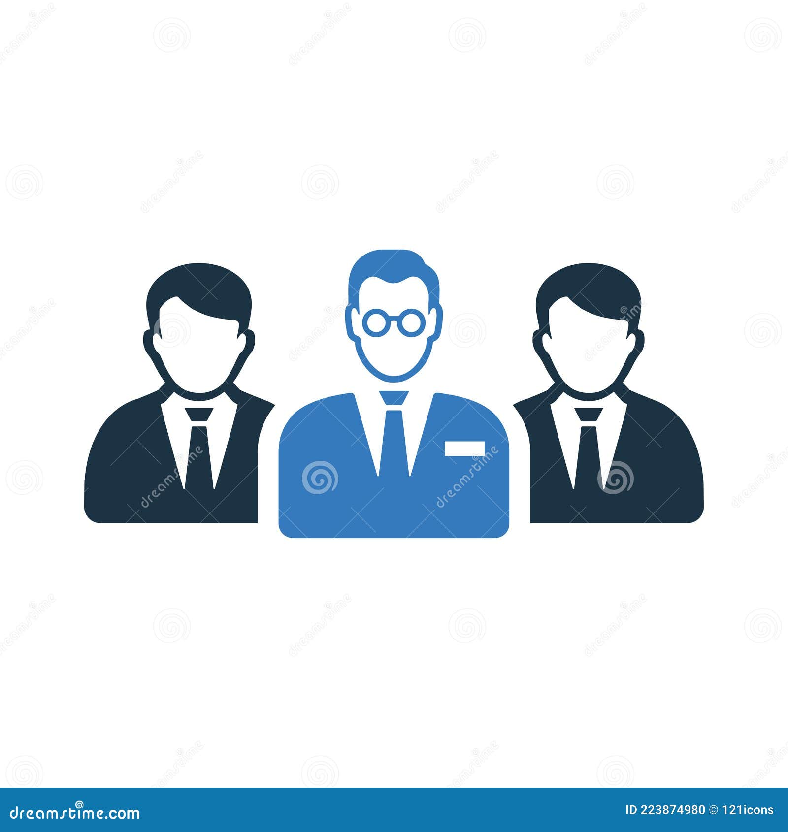 Managers, Group Icon. Simple Editable Vector Design Isolated on a White ...