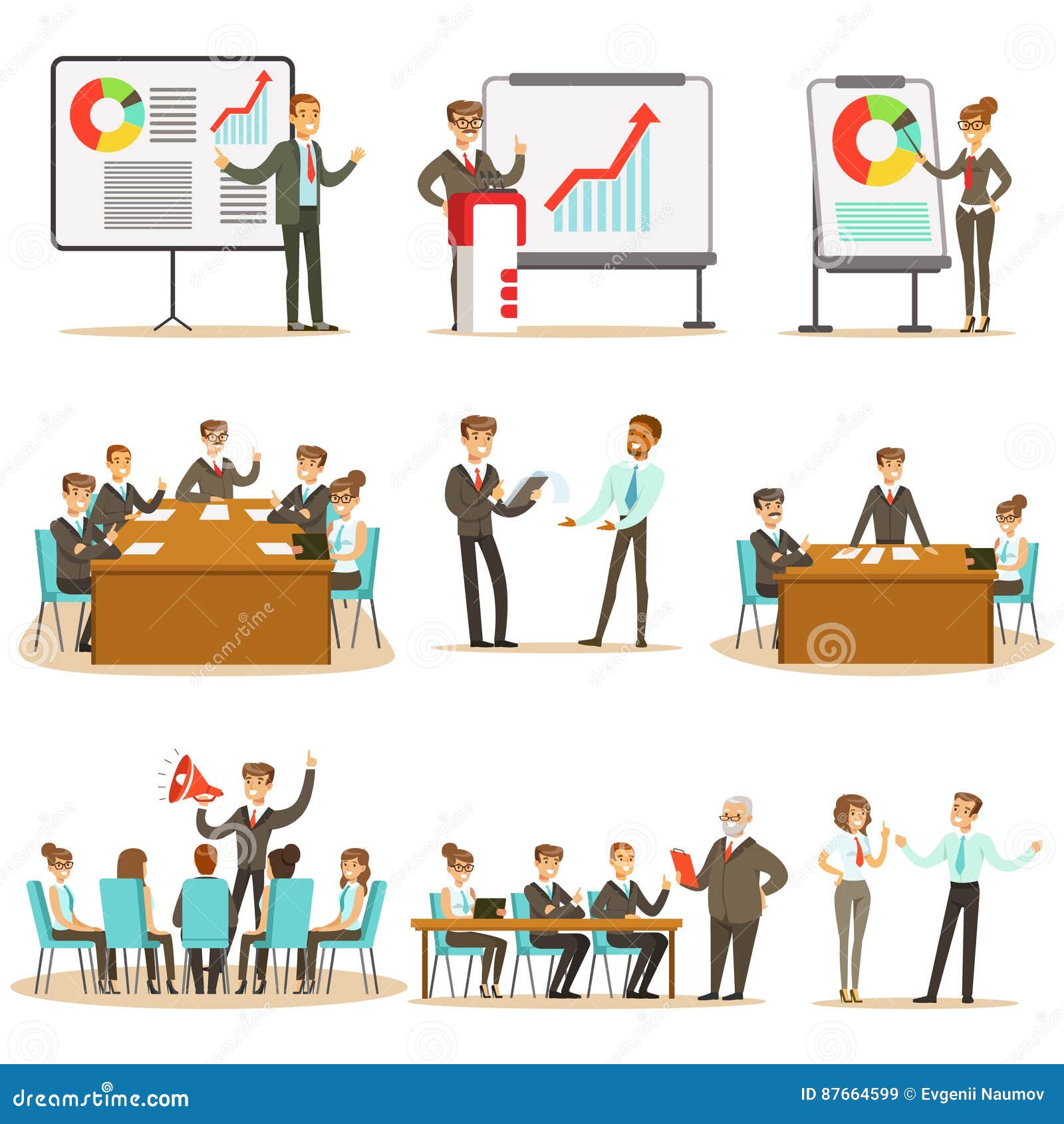 Managers and Office Workers on Business Training Class, Developing ...