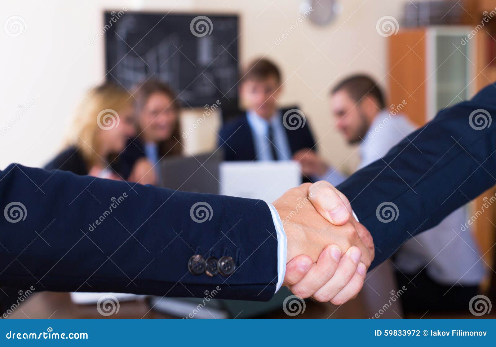 Managers Shaking Hands after Successful Deal Stock Photo - Image of ...