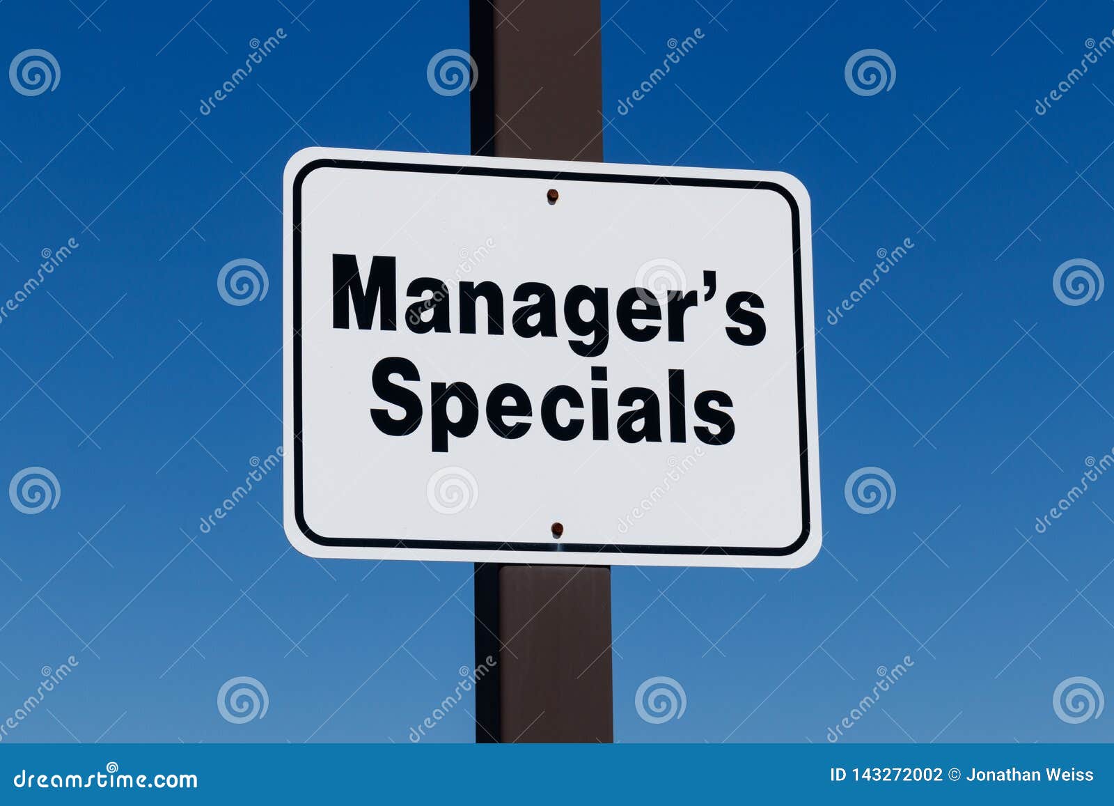 Managers Special Sign at a Car Dealership Stock Photo - Image of dealer ...