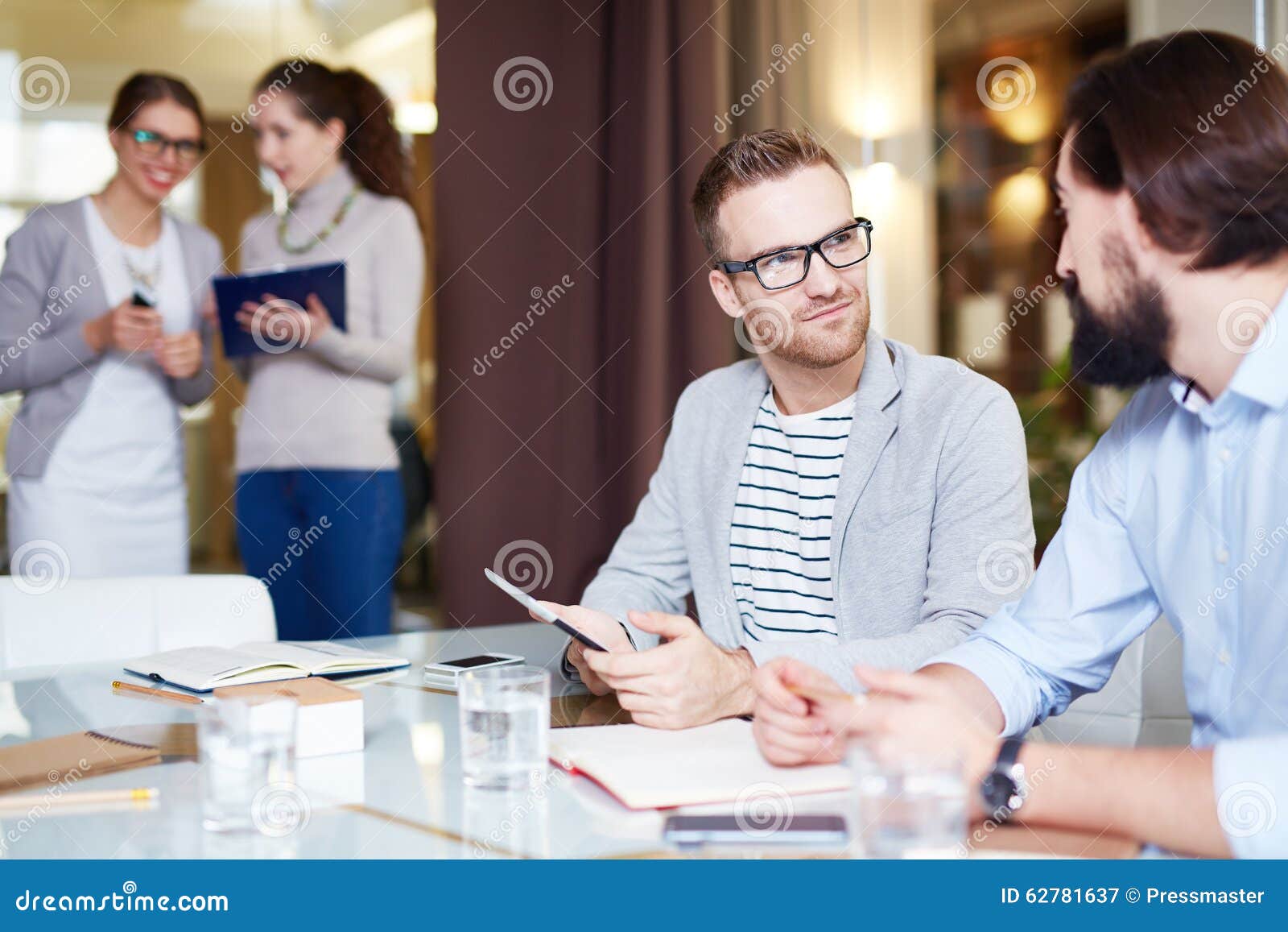 Managers at work stock image. Image of office, meeting - 62781637