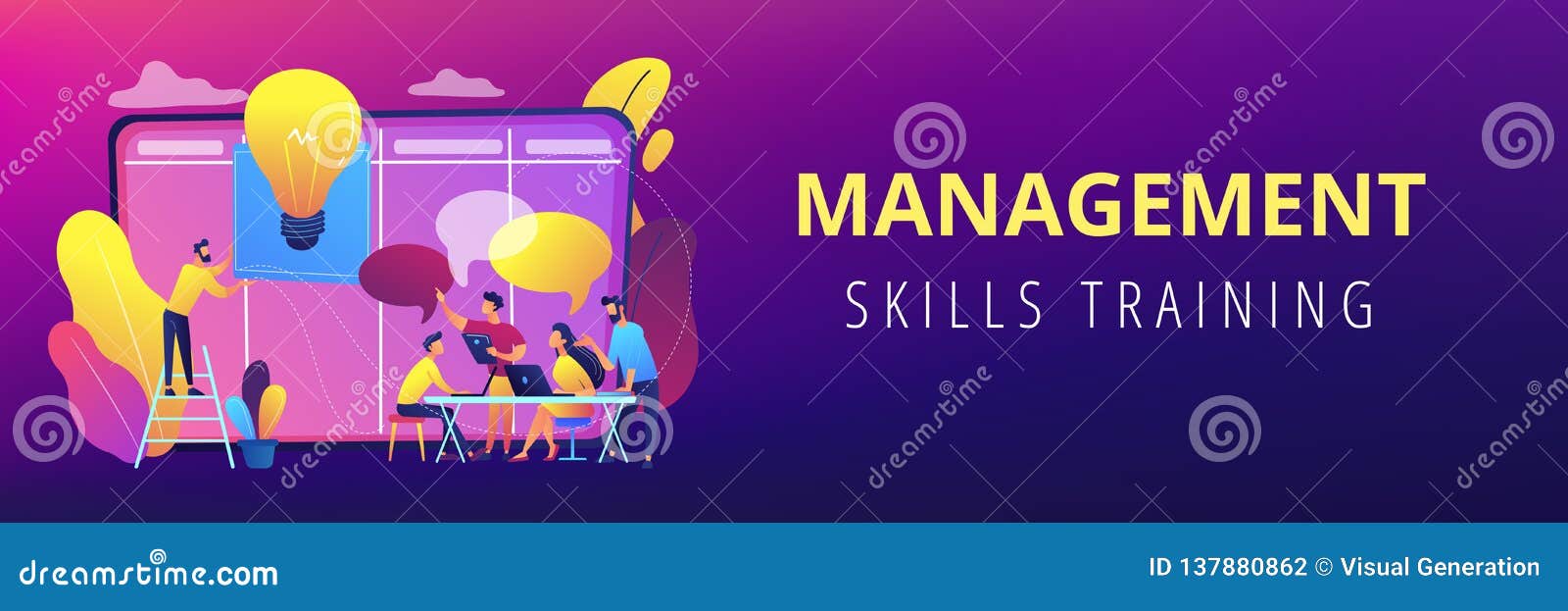 Managers Workshop Concept Banner Header. Stock Vector - Illustration of ...