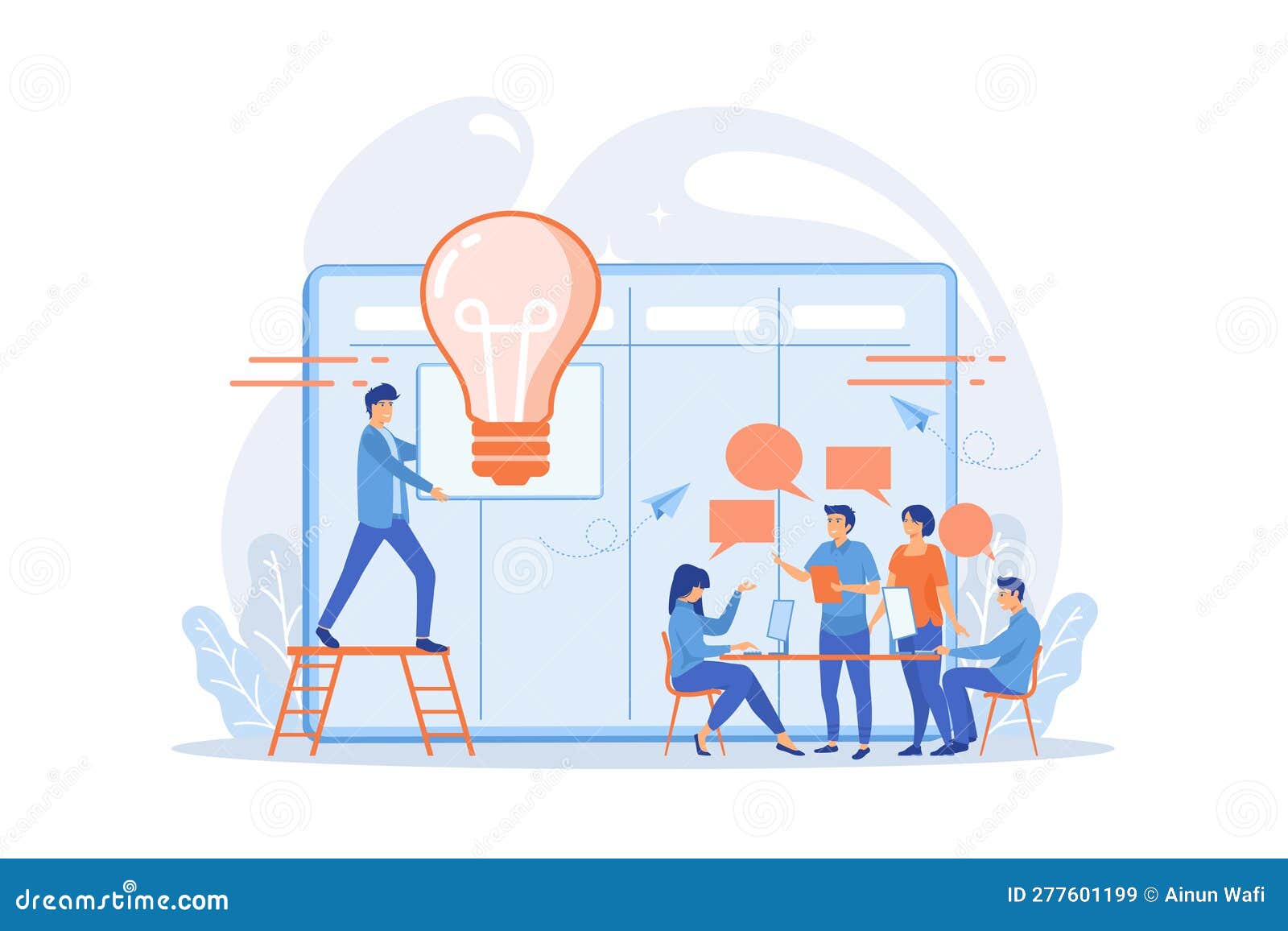 Managers at Workshop Training Manager Skills and Brainstorming at Board ...