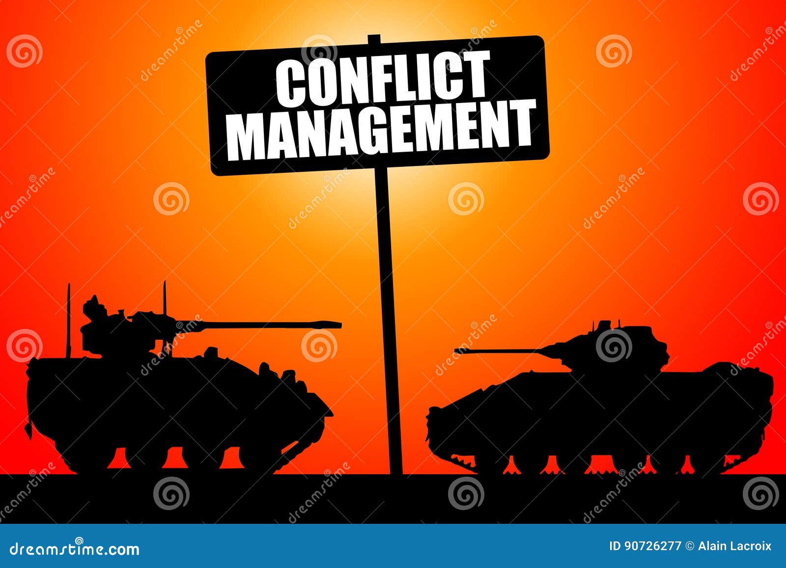 Managing conflict stock illustration. Illustration of communication ...