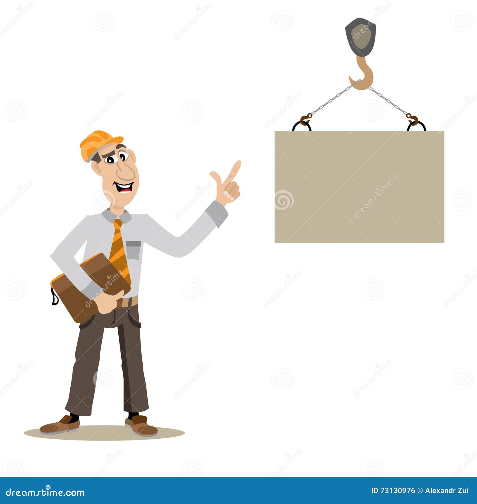 Managing in construction stock vector. Illustration of materials - 73130976