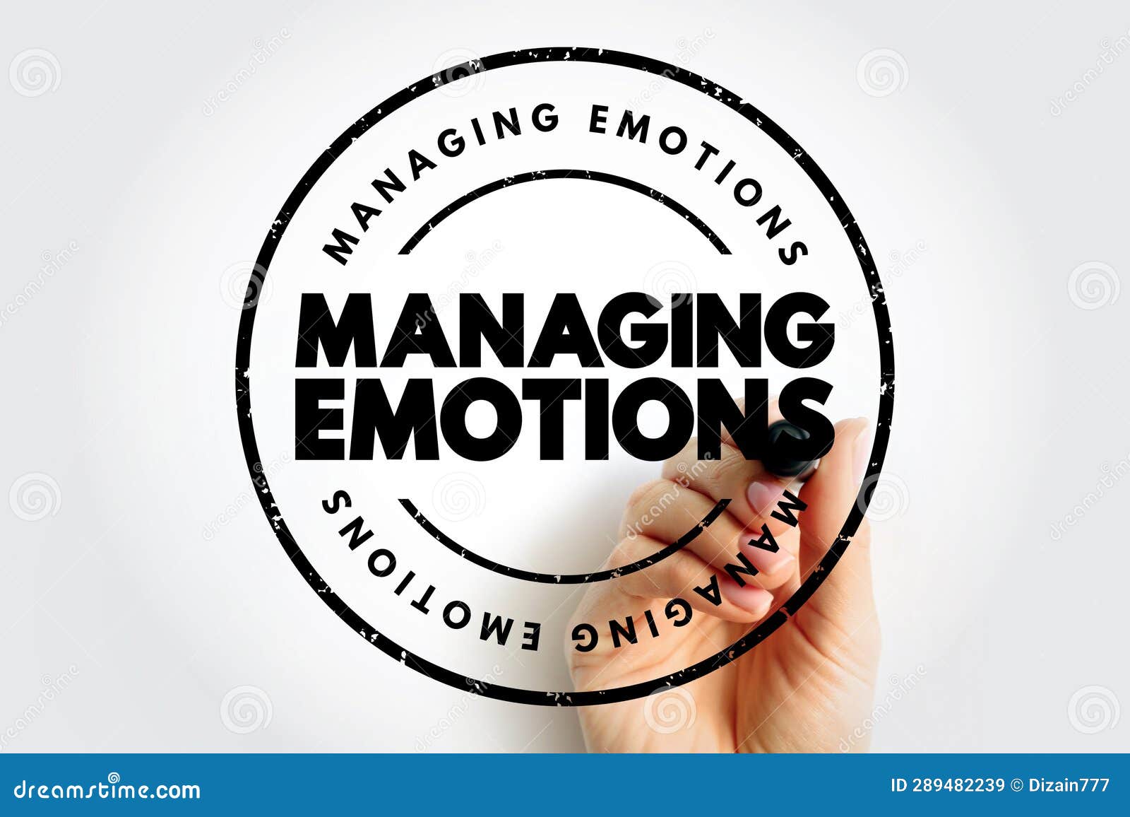 Managing Emotions Text Stamp, Concept Background Royalty-Free Stock ...