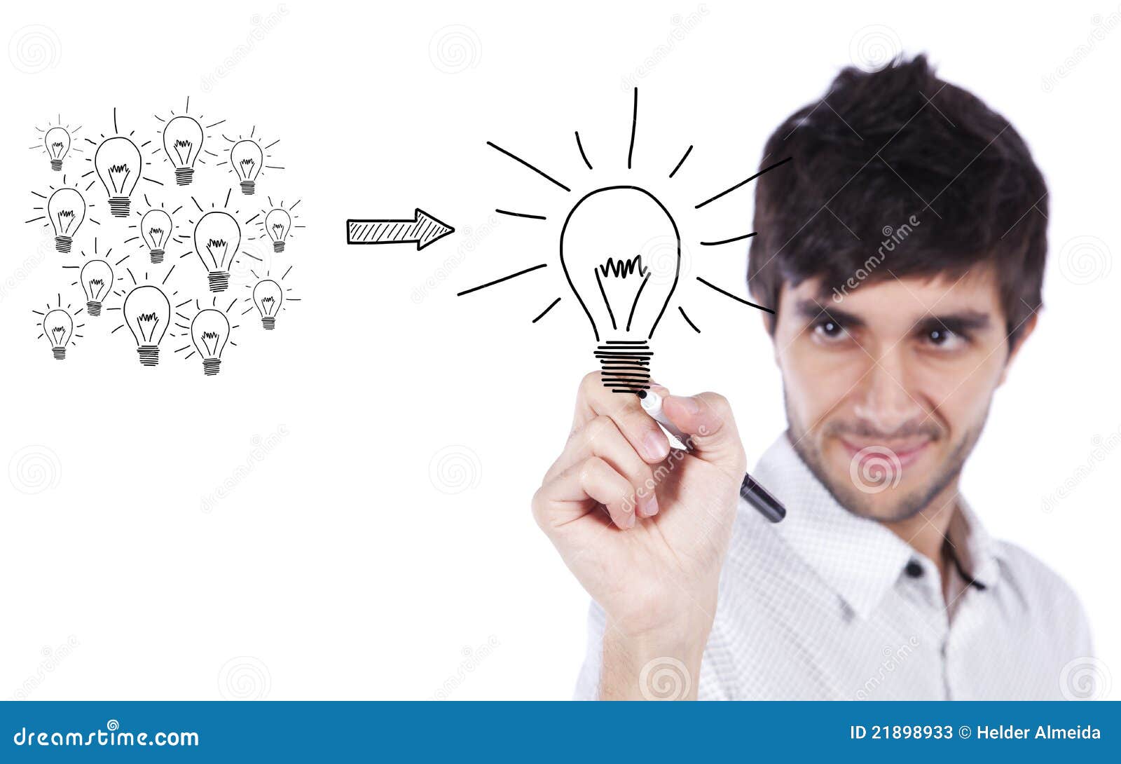Managing good ideas stock image. Image of decisions, drawing - 21898933