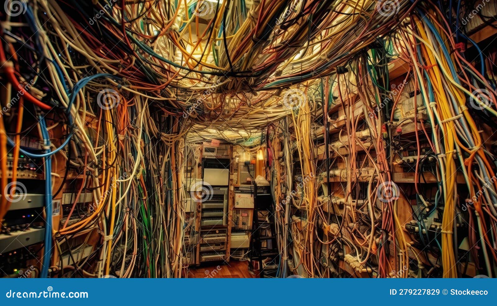Simplifying Network Administration in a Tangled Mess of Cables Stock ...