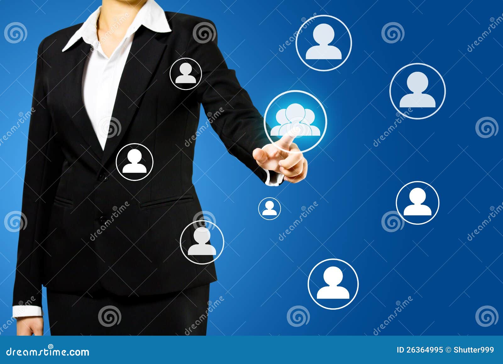 Managing Your Contact Network Stock Image - Image of female, business ...