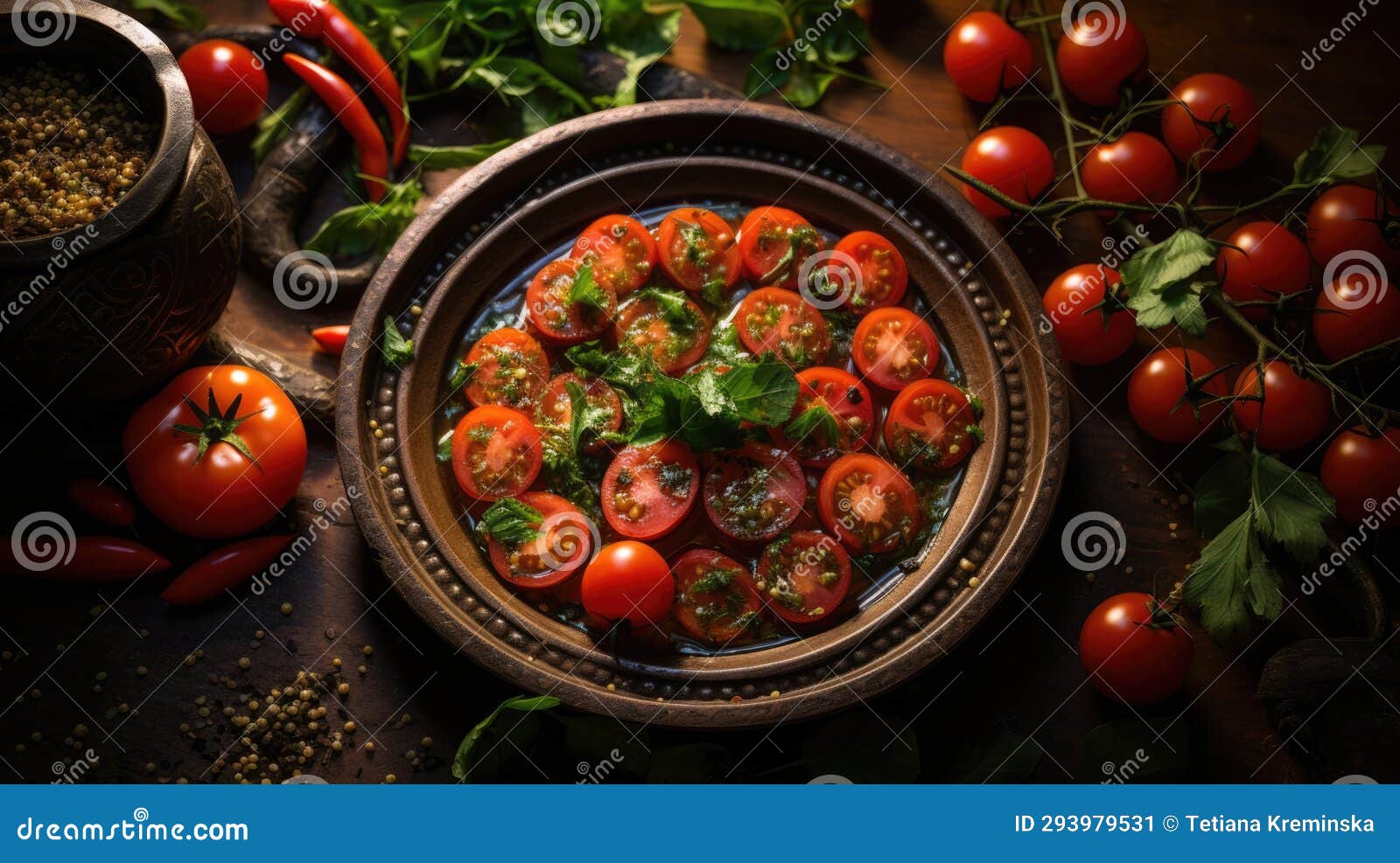 Manakish: an Overhead Presentation of Traditional Manakish Adorned with ...