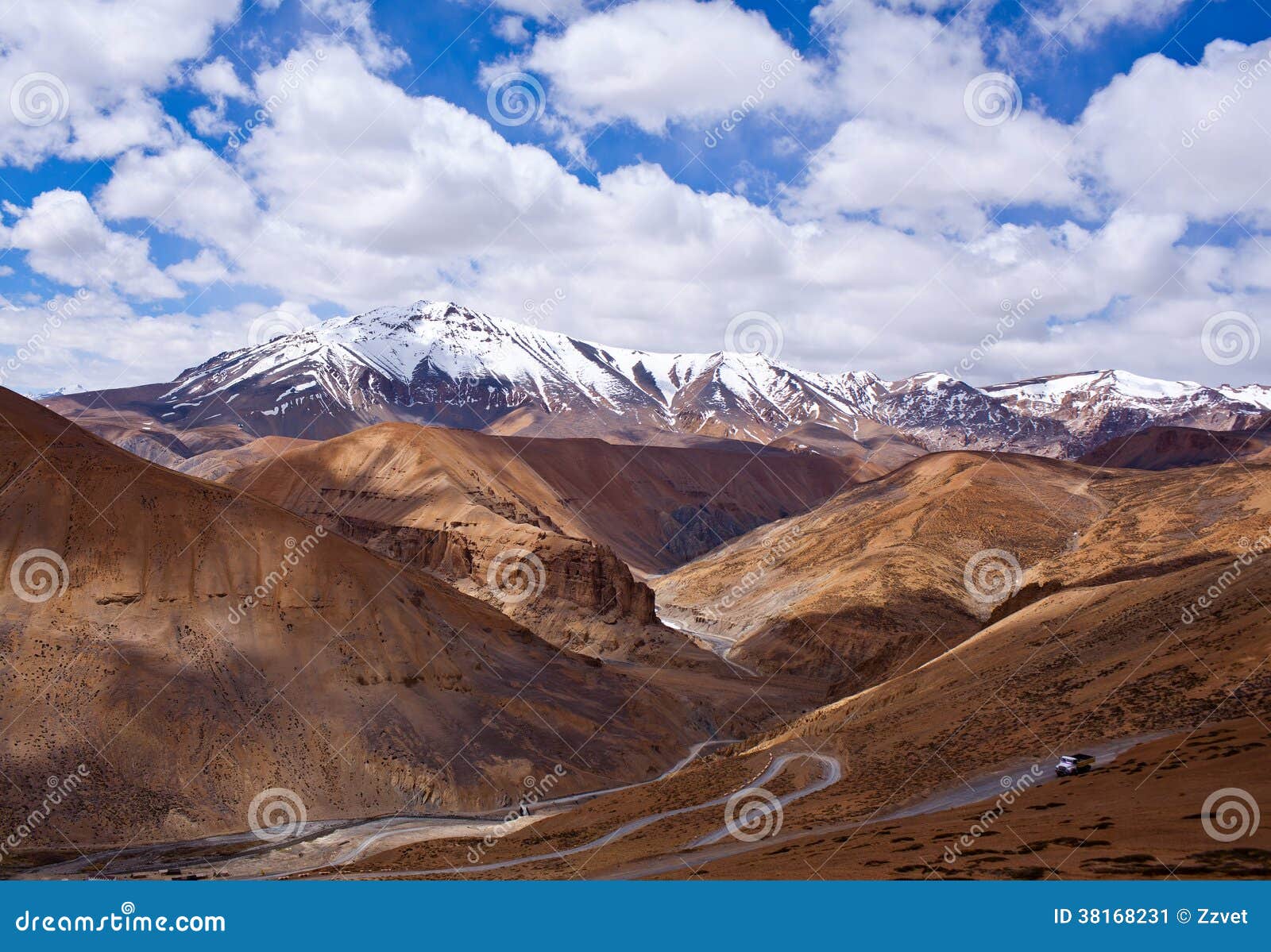 Manali - Leh Road in Ladakh, India Stock Image - Image of glacier ...