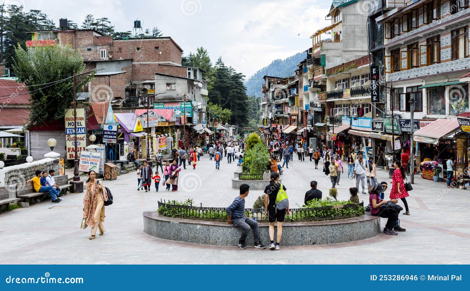 Mall Road Is The Main Street In Shimla, The Capital City Of Himachal ...