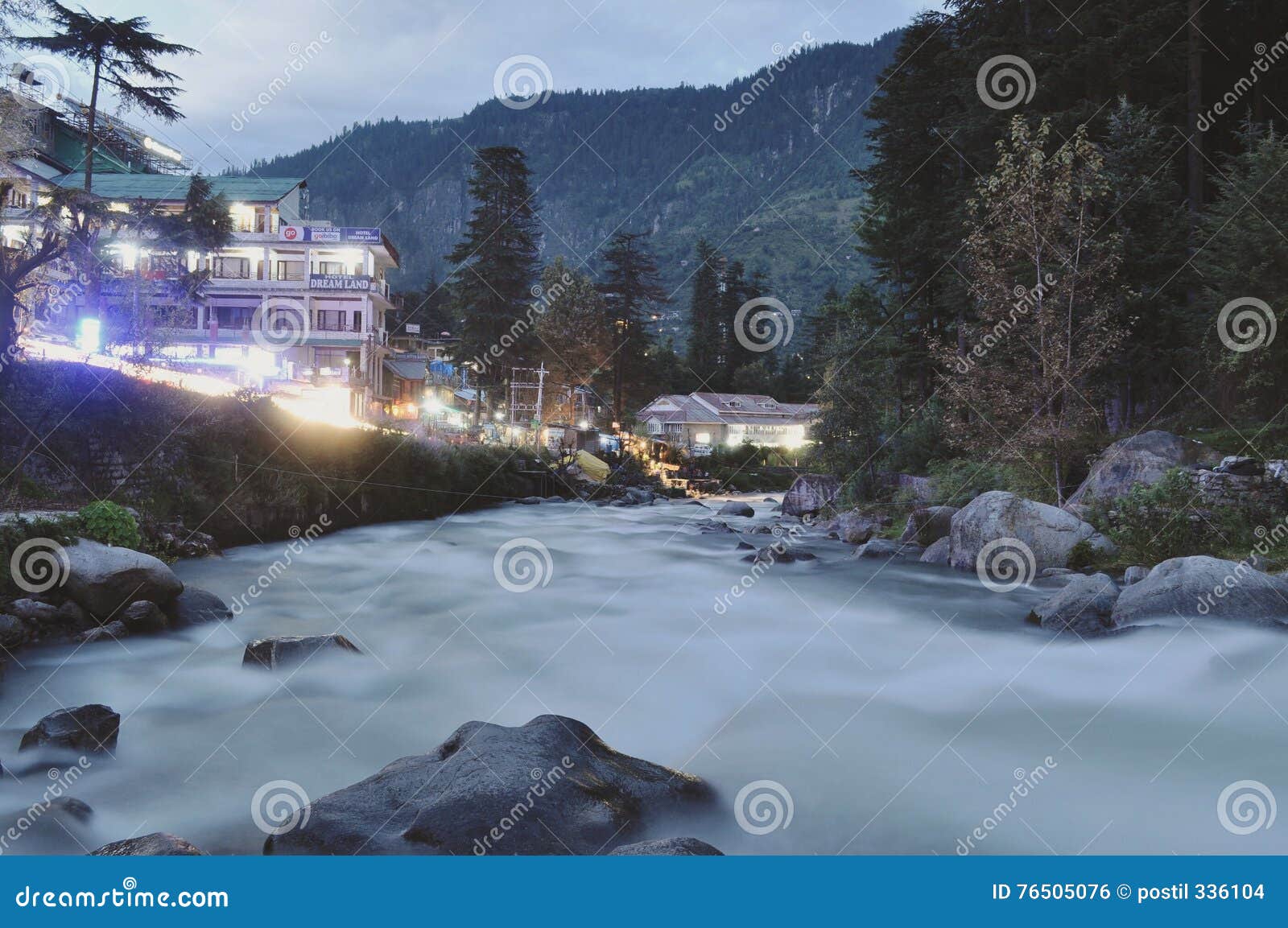 Village Of Manali, India People Are Walking Editorial Image ...