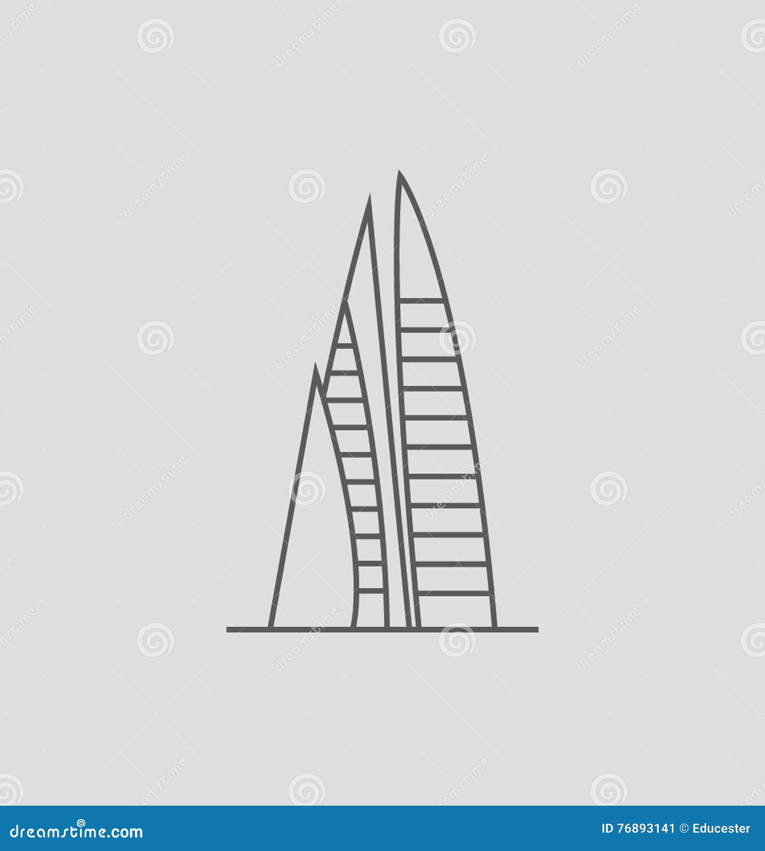 The Bahrain World Trade Center. Twin Tower Complex In The Capital ...