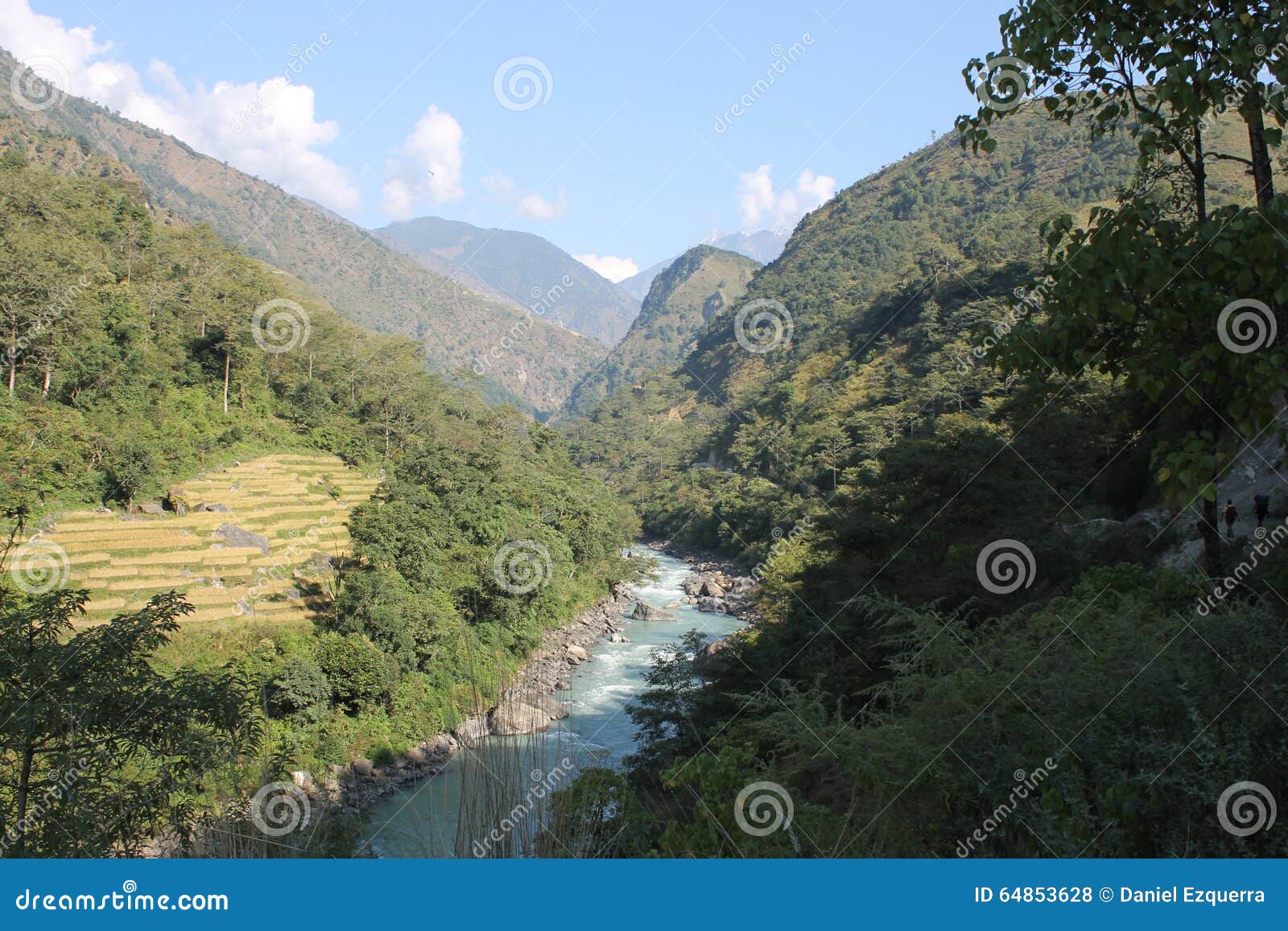 Manang Valley Landscape stock photo. Image of rice, nepal - 64853628